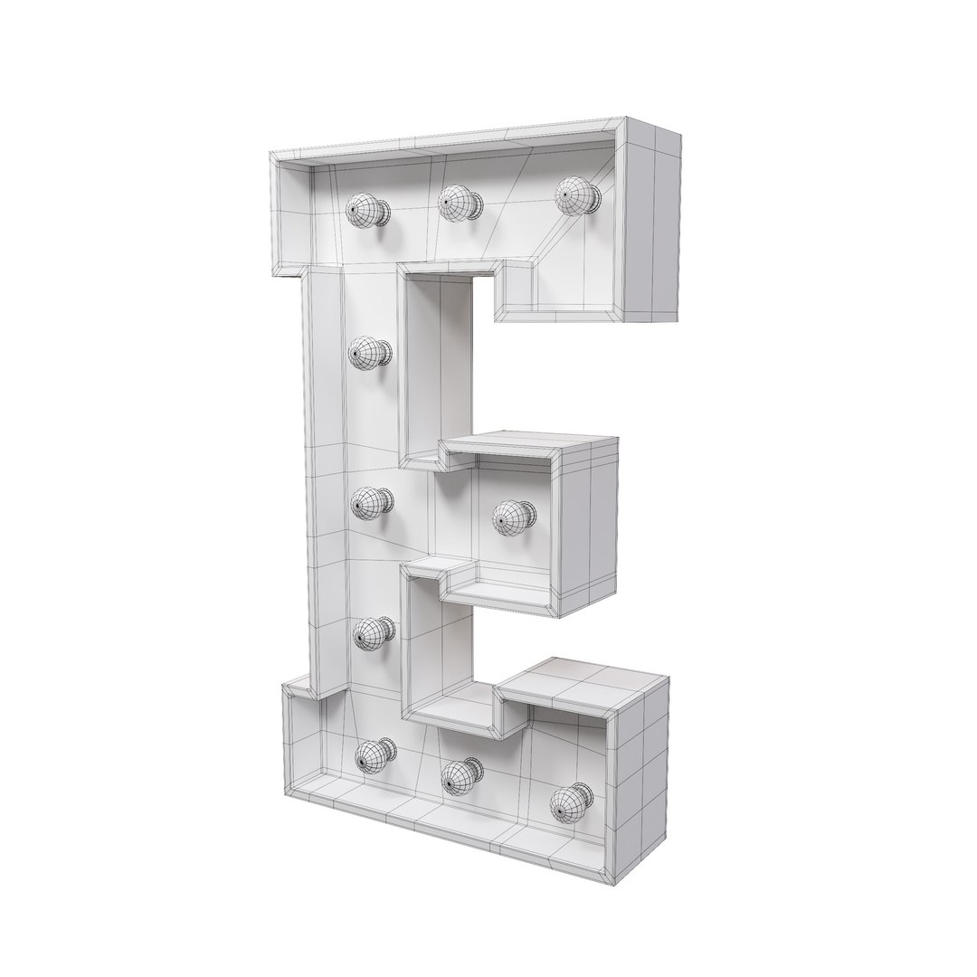 Marquee Letter E Glow Sign 3dmodel 3D Model - TurboSquid 1975415