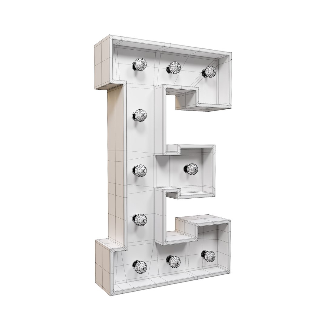 Marquee Letter E Glow Sign 3dmodel 3D Model - TurboSquid 1975415