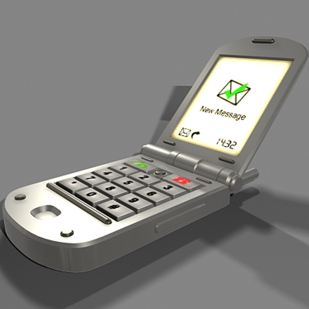 Clamshell Mobile Phone 3d Model