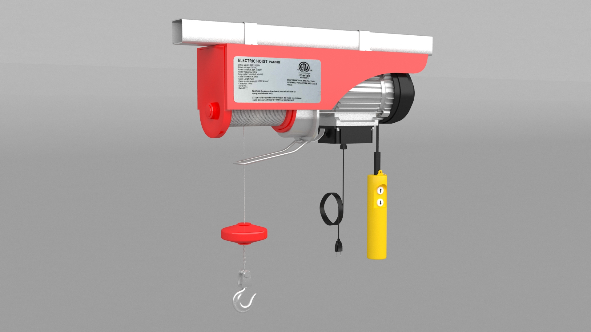 Electric Hoist 3D Model - TurboSquid 1535880