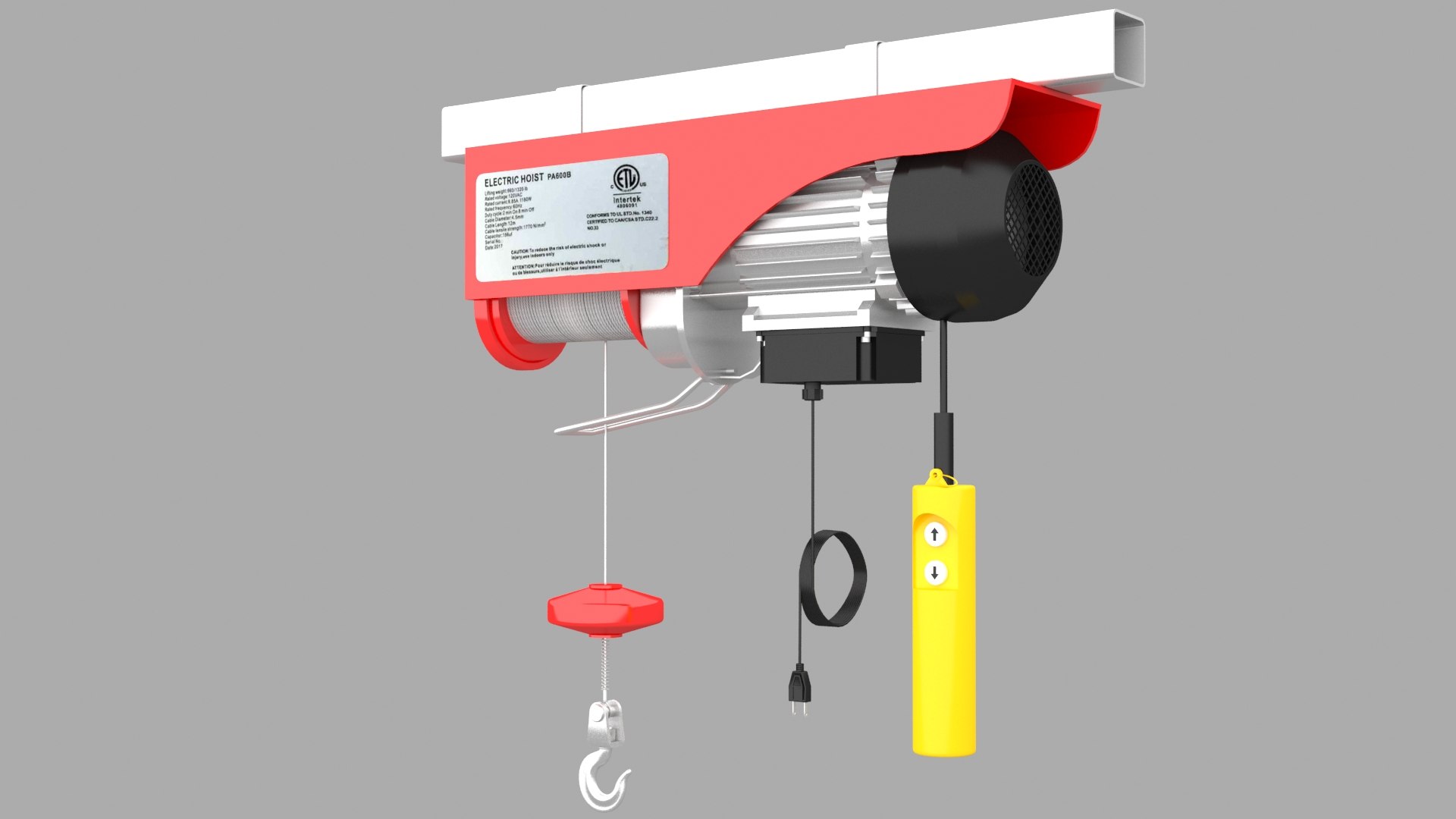 Electric Hoist 3D Model - TurboSquid 1535880
