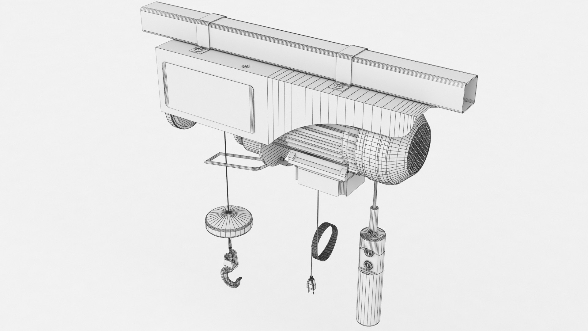 Electric Hoist 3D Model - TurboSquid 1535880