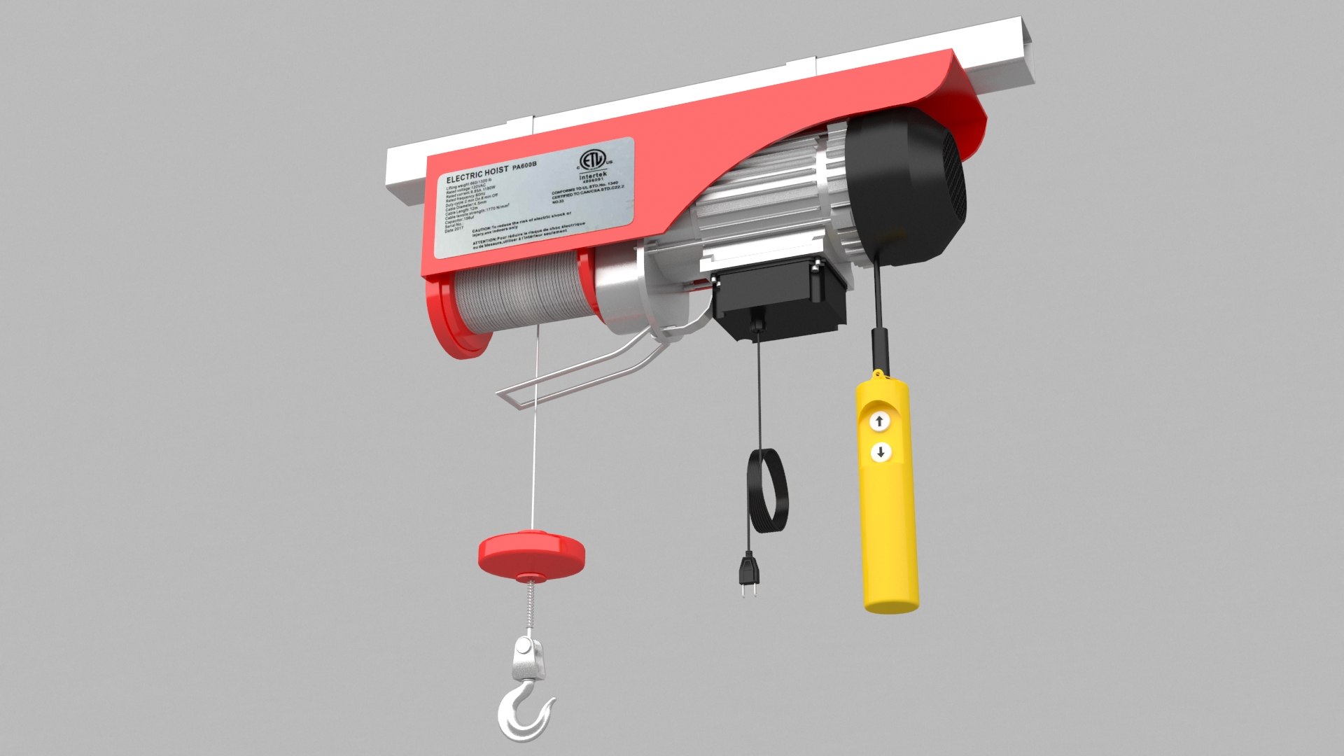 Electric Hoist 3D Model - TurboSquid 1535880