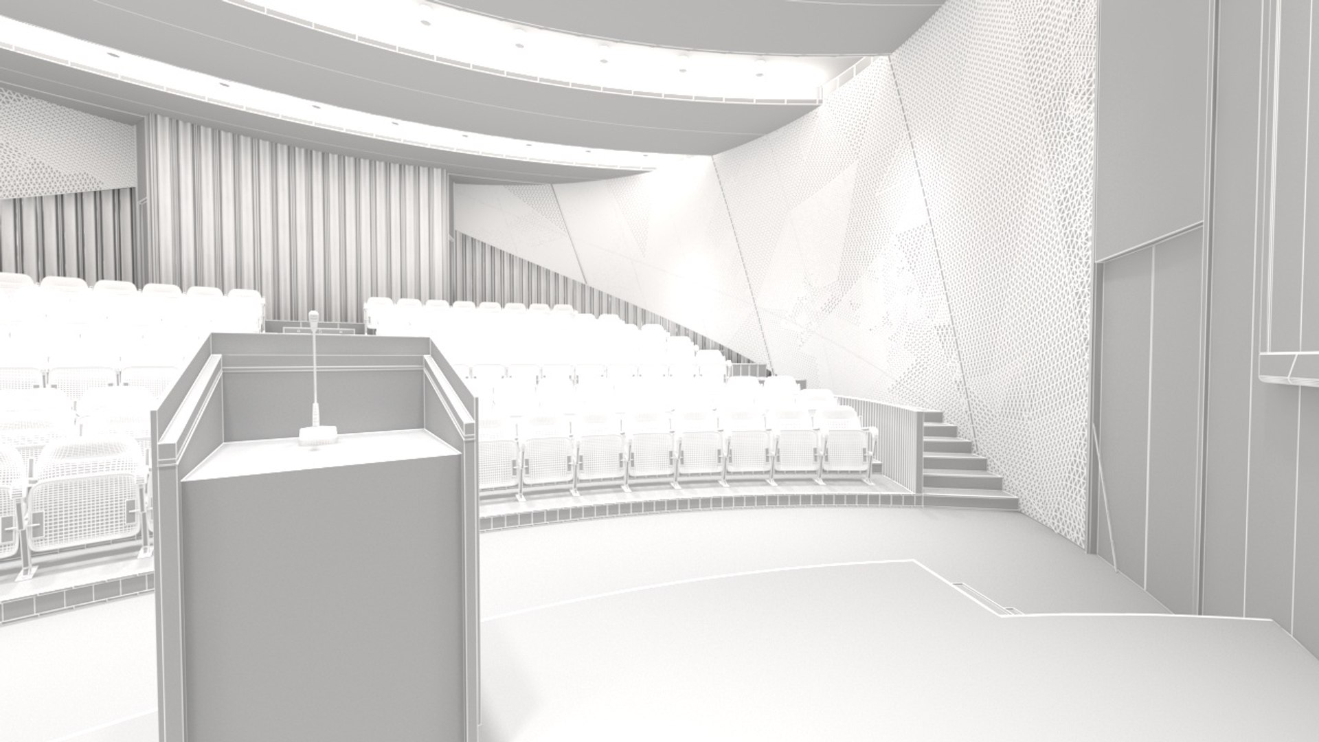 Conference Hall 3 3D Model - TurboSquid 2102513