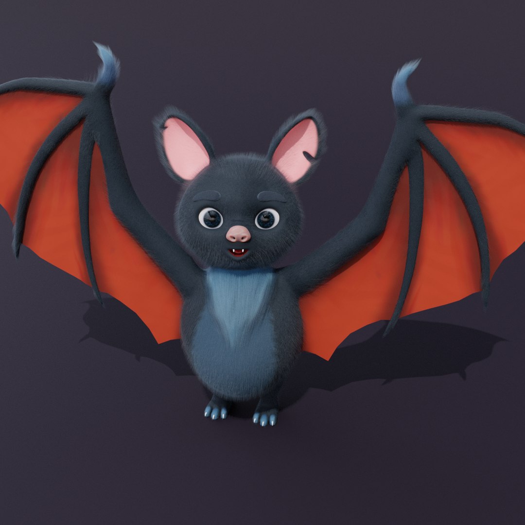 Cartoon Bat 3D model - TurboSquid 1905628