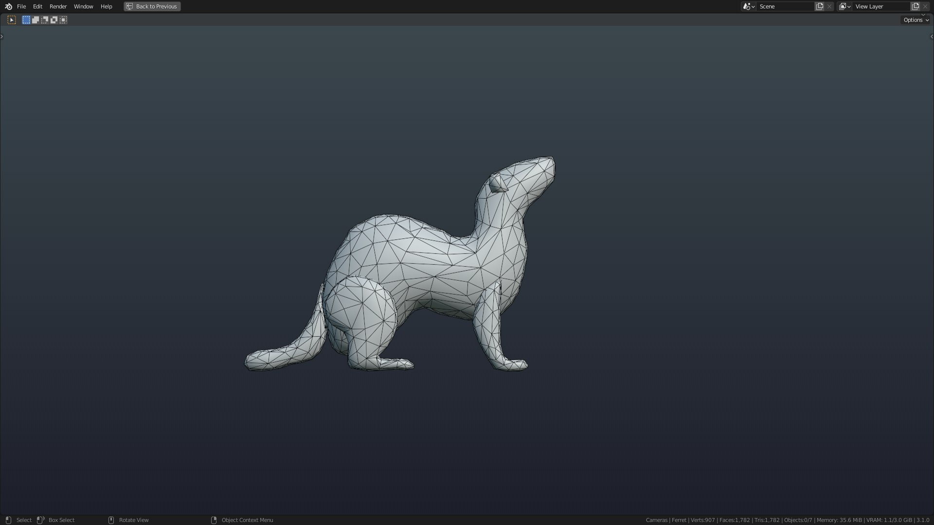 3D Low Poly Ferret Rigged With Realistic Texture Model - TurboSquid 1876107
