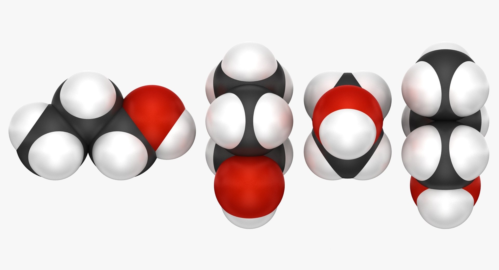 3d 1-propanol 3 Model