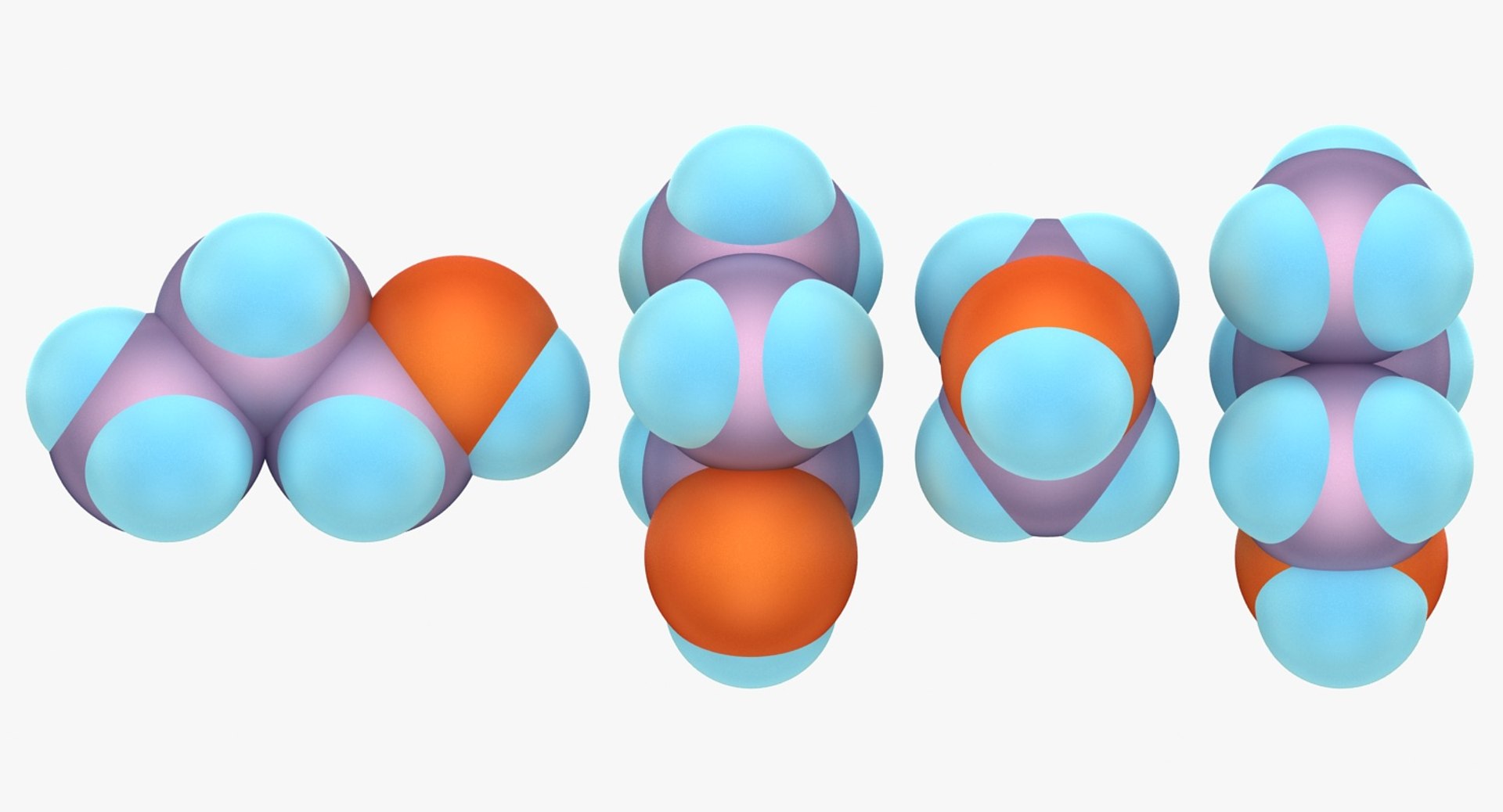 3d 1-propanol 3 Model