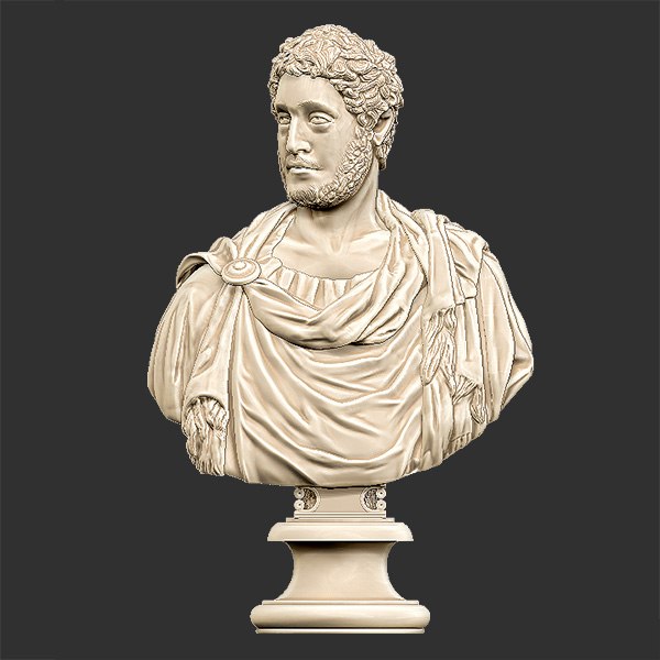 3d printable commodus emperor model