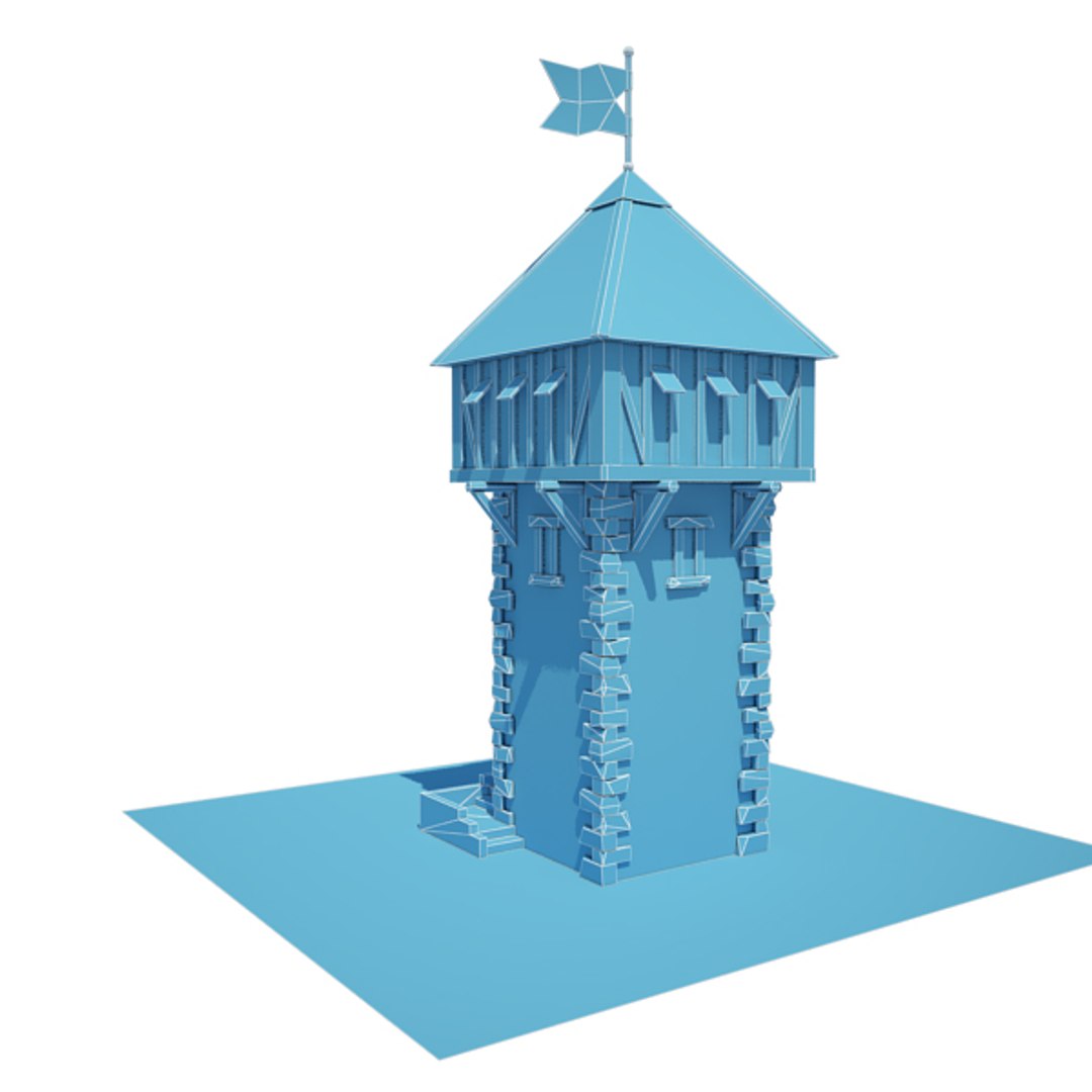Medieval Defence Tower Buildings 3d Obj