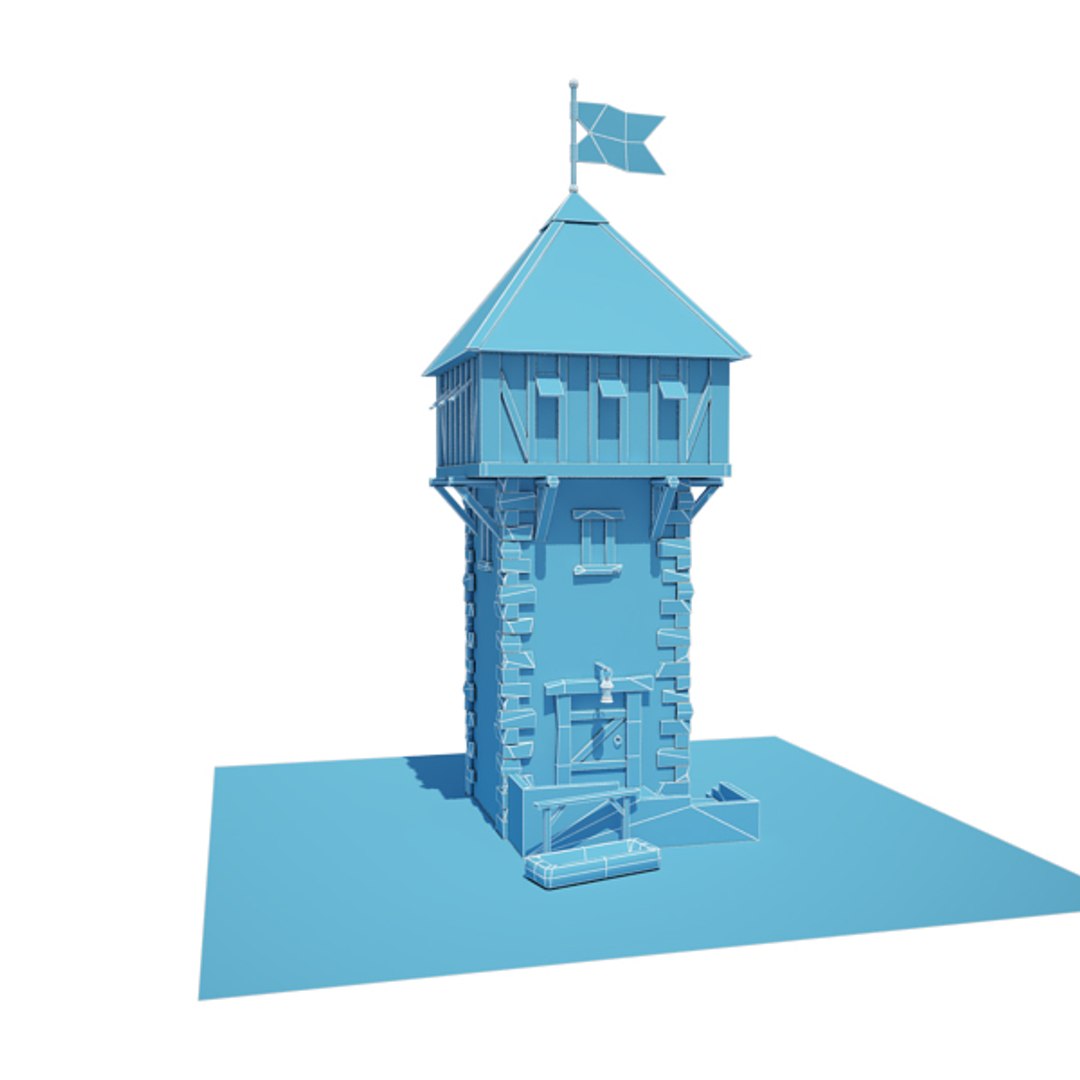 Medieval Defence Tower Buildings 3d Obj