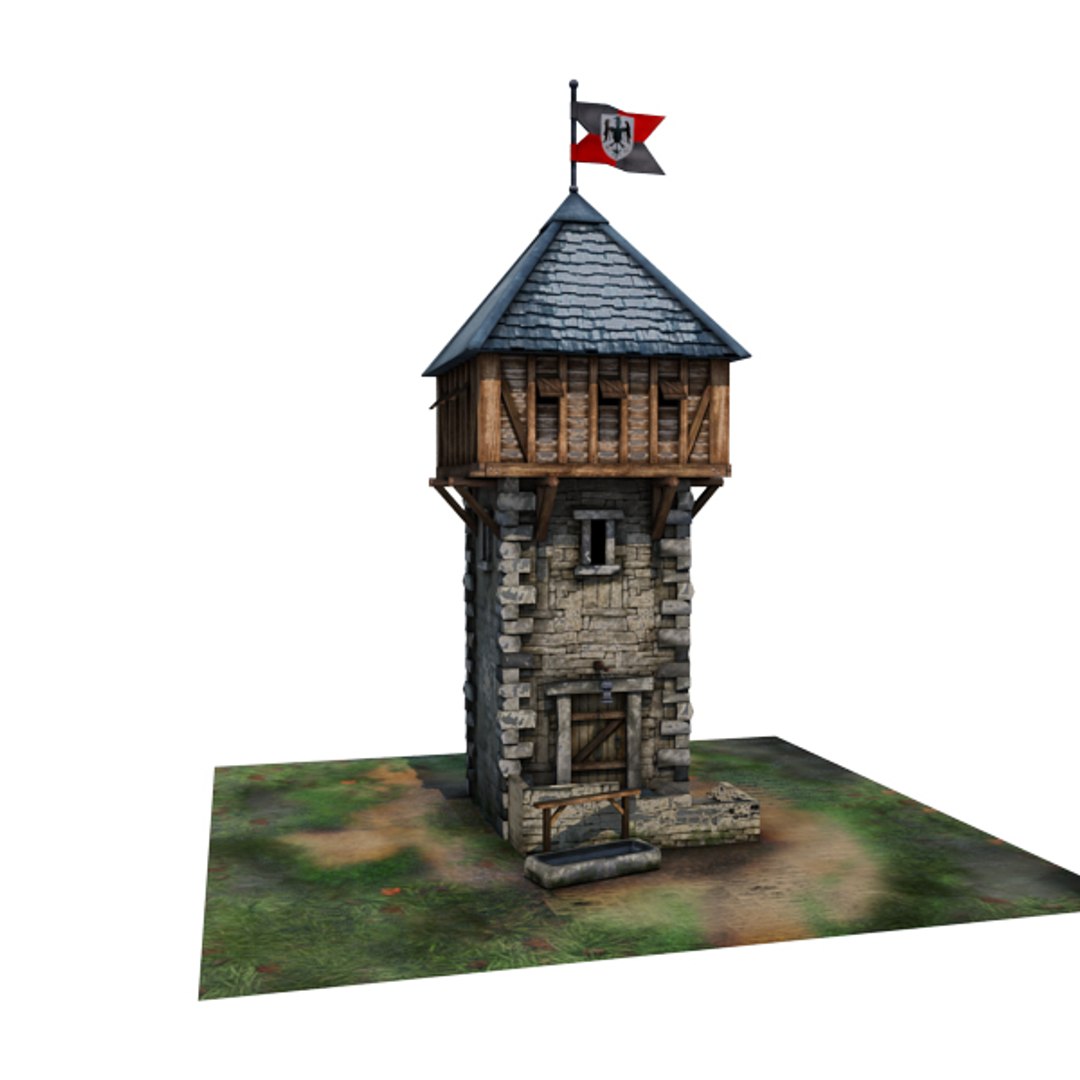 Medieval Defence Tower Buildings 3d Obj