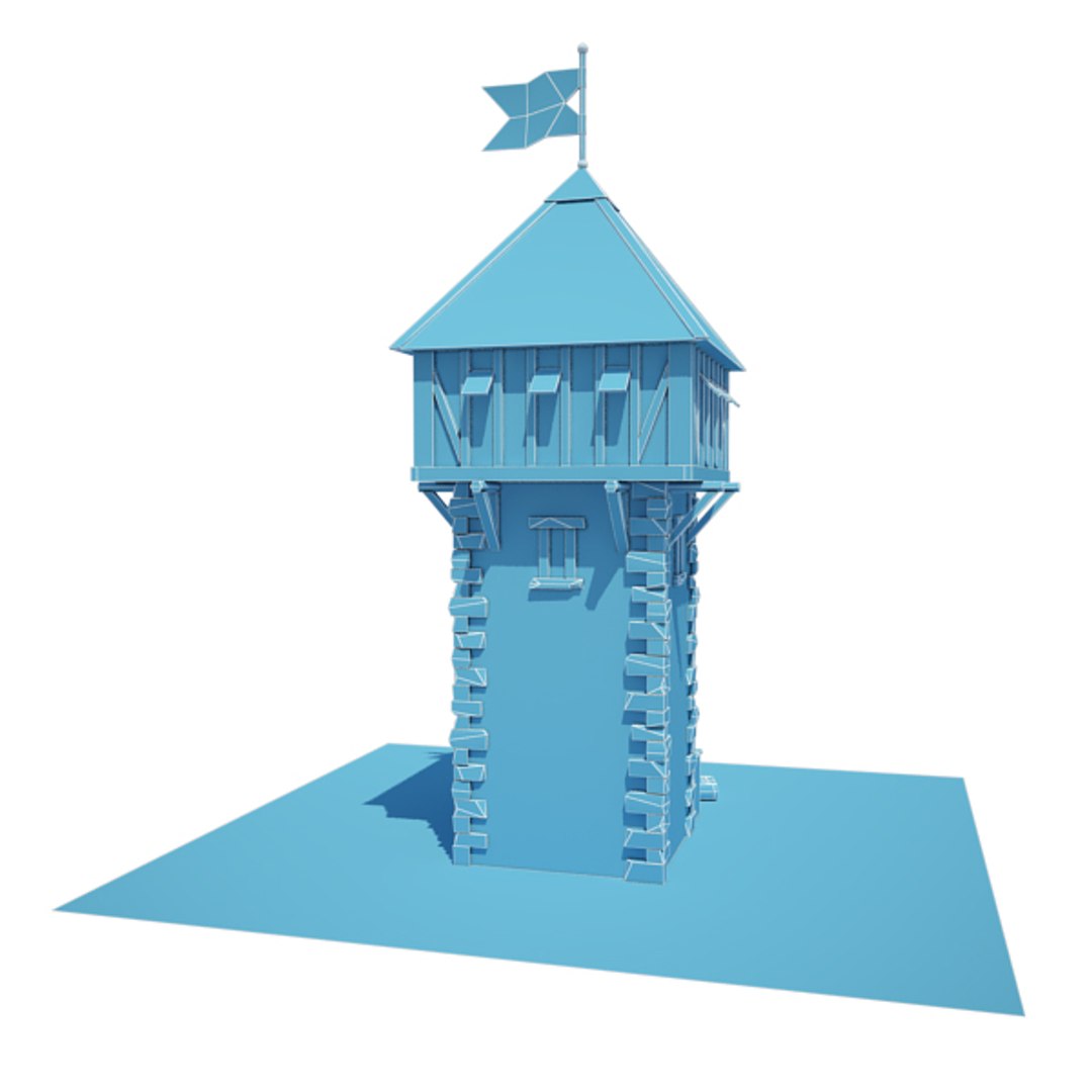 Medieval Defence Tower Buildings 3d Obj