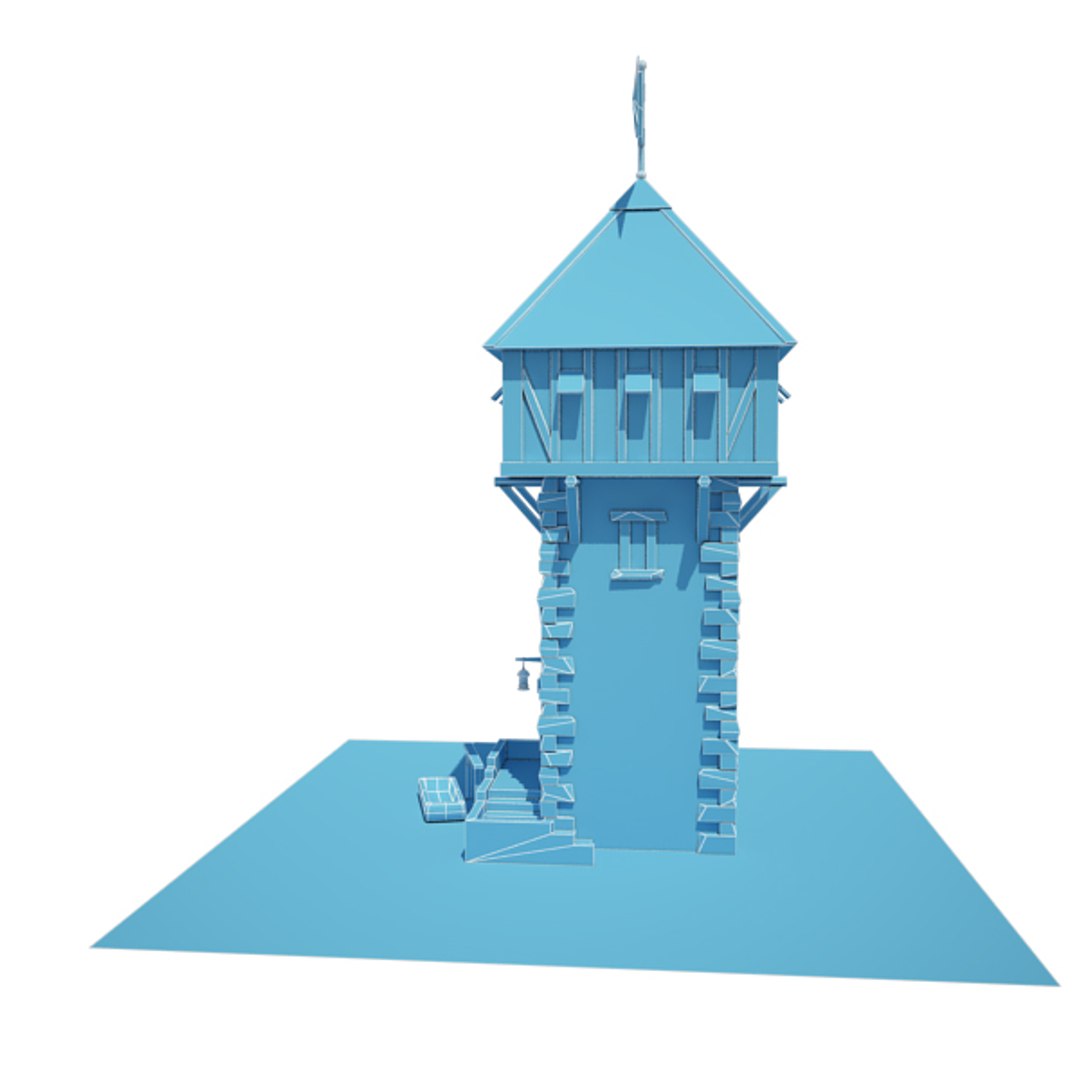 Medieval Defence Tower Buildings 3d Obj