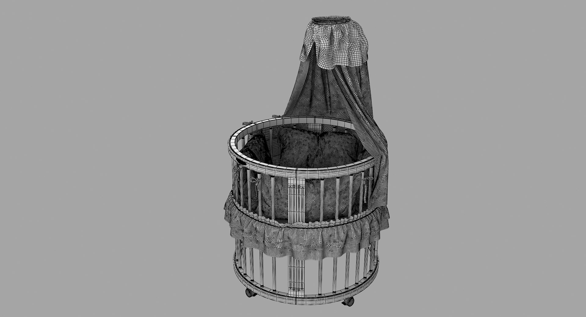 3D Model Baby Bassinet - TurboSquid 1222992