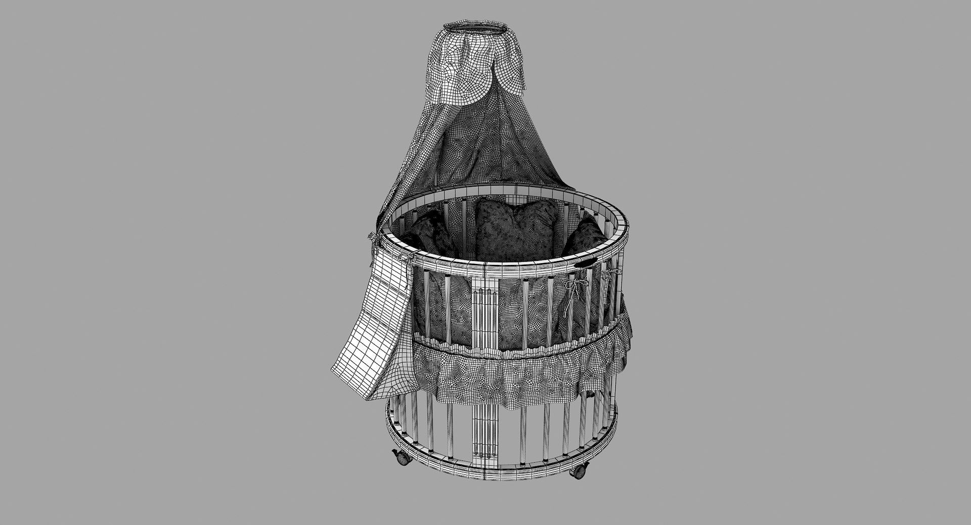 3D Model Baby Bassinet - TurboSquid 1222992
