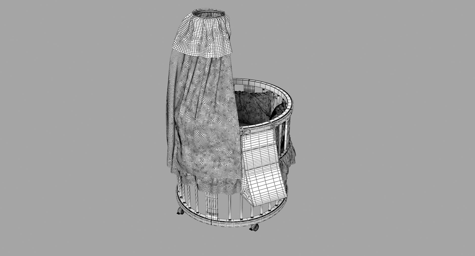 3D Model Baby Bassinet - TurboSquid 1222992