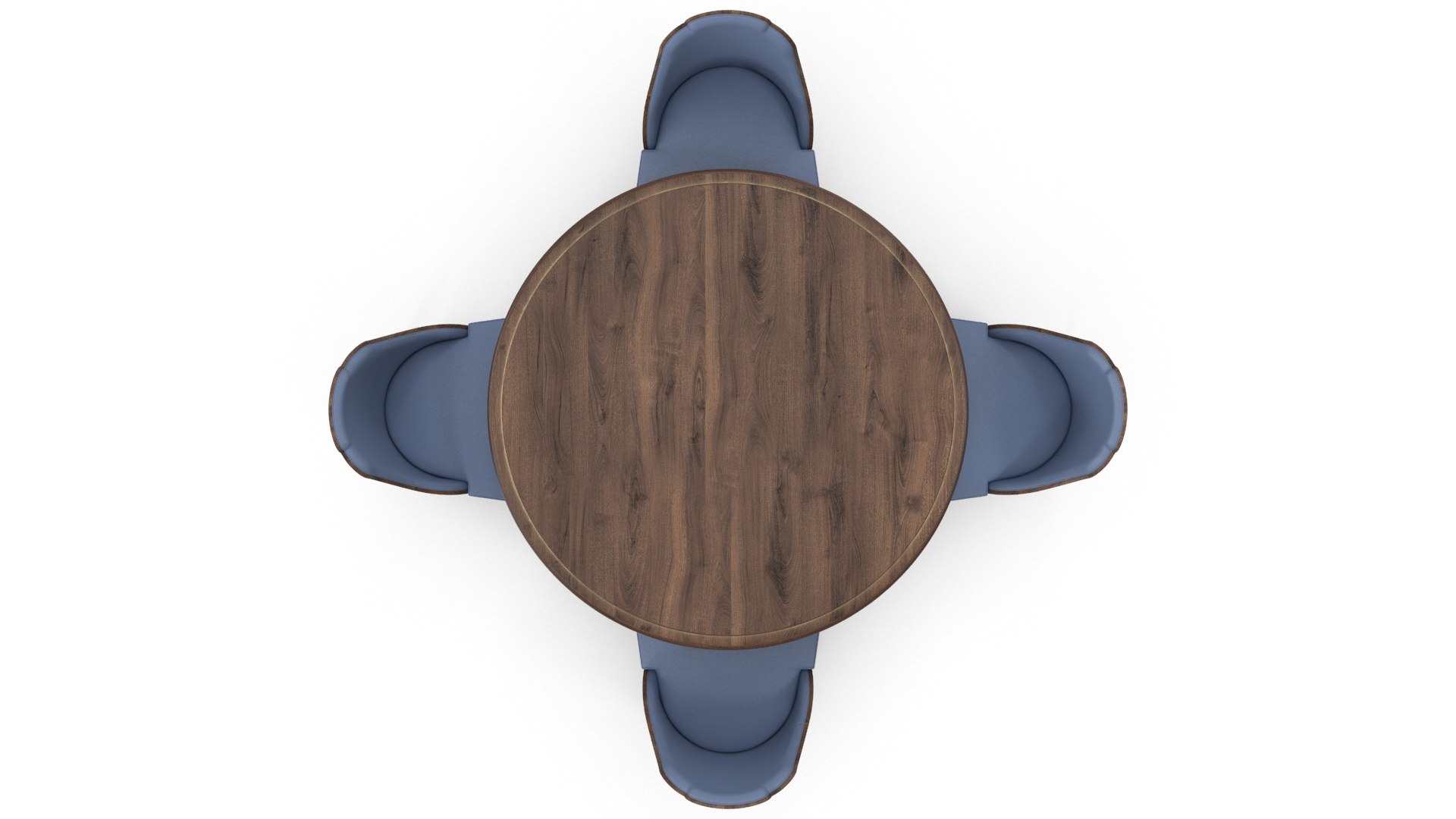 Round Dining Table Set 3D Model - TurboSquid 1771417
