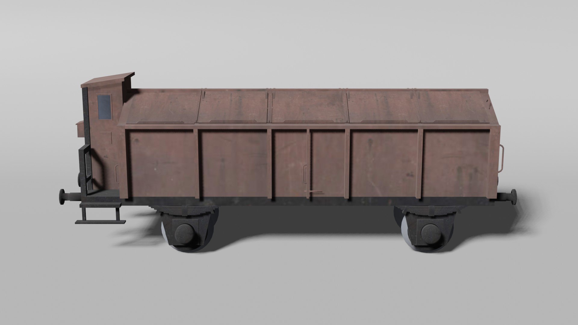 Old German Lidded Railcar 3D Model - TurboSquid 1654181