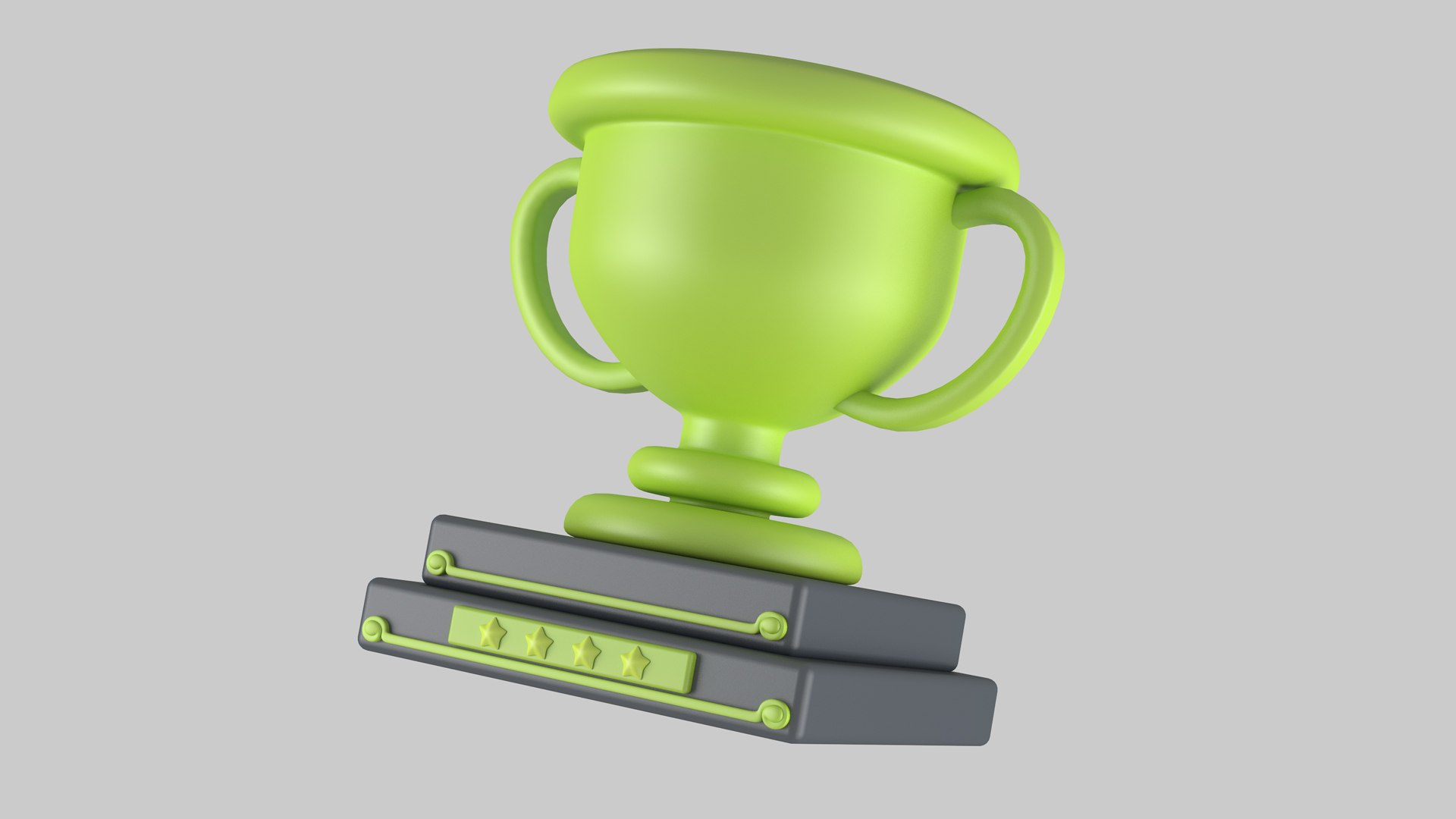 3D Cartoon Trophy Prize Prize Trofy Cup Champion - TurboSquid 2010019