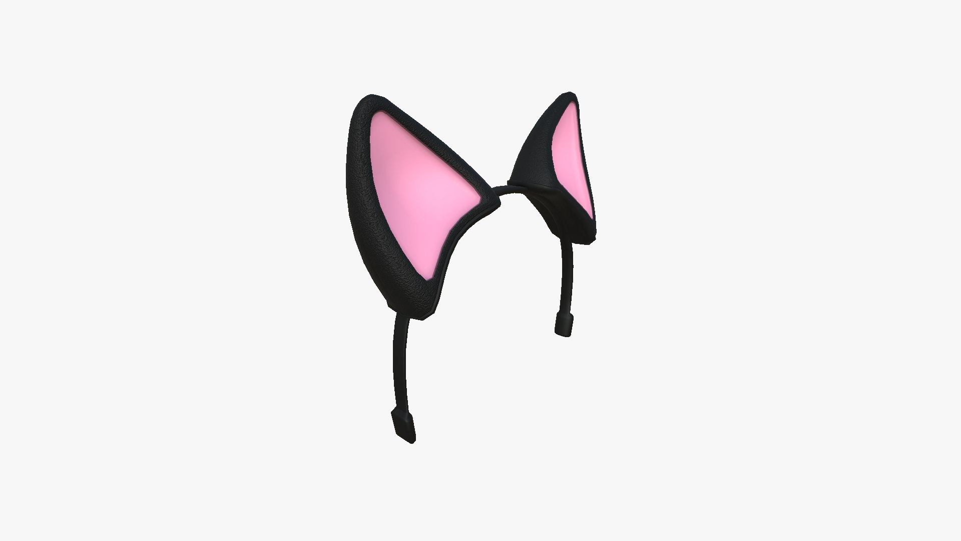 Furry Ears Tiara B01 Black - Headband Character Design 3D model ...