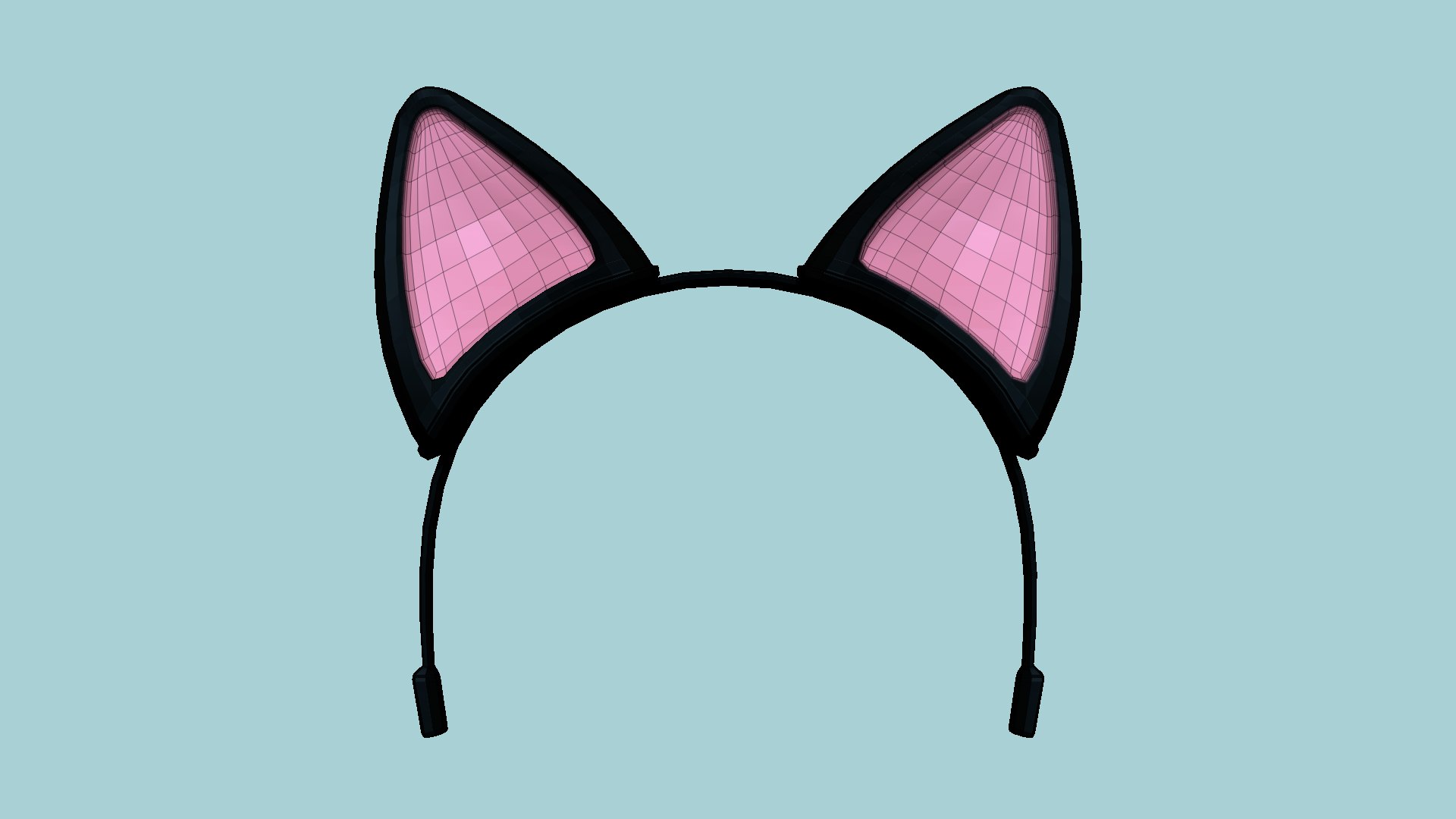 Furry Ears Tiara B01 Black - Headband Character Design 3D model - TurboSquid 2098481