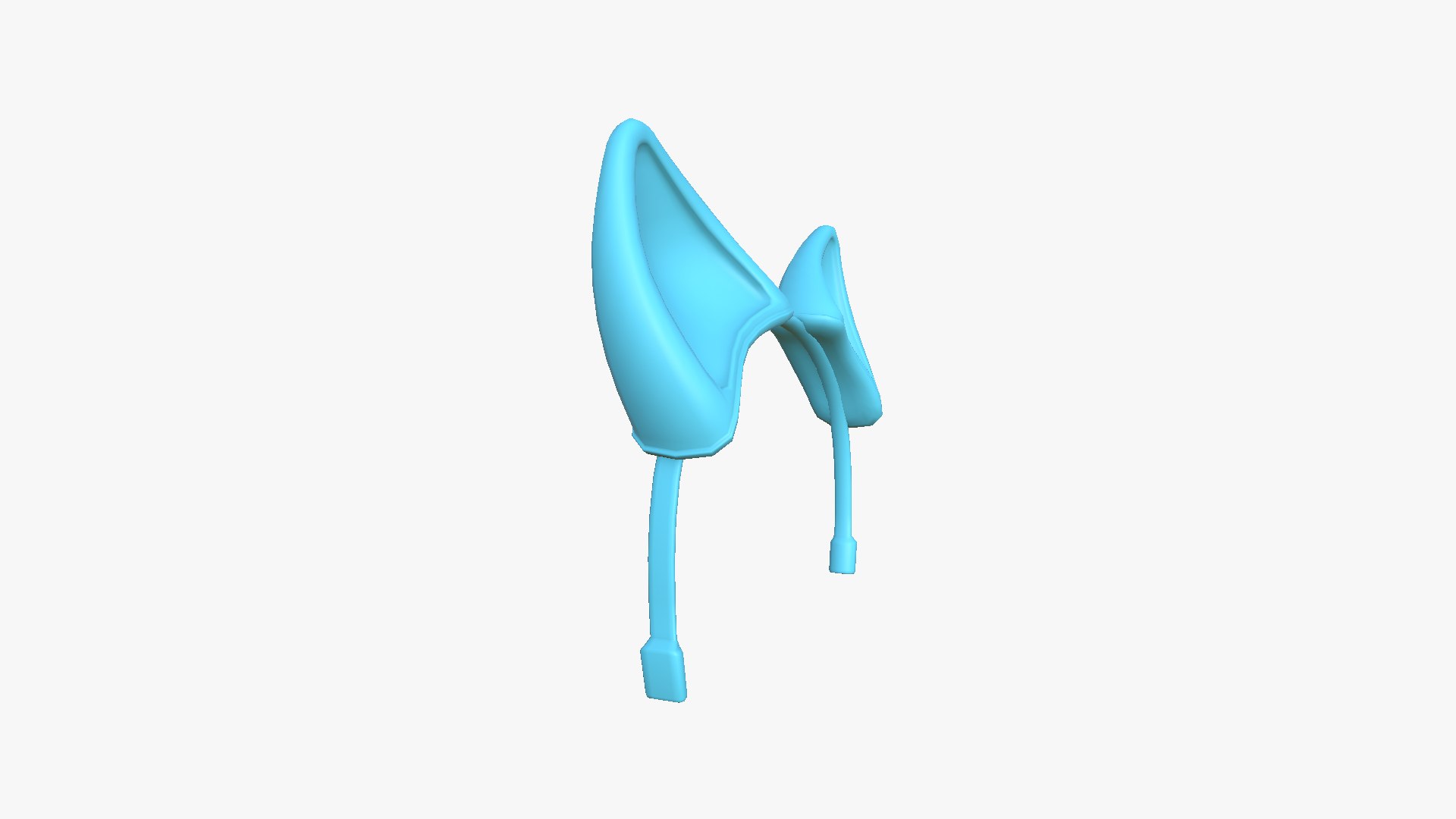 Furry Ears Tiara B01 Black - Headband Character Design 3D Model ...
