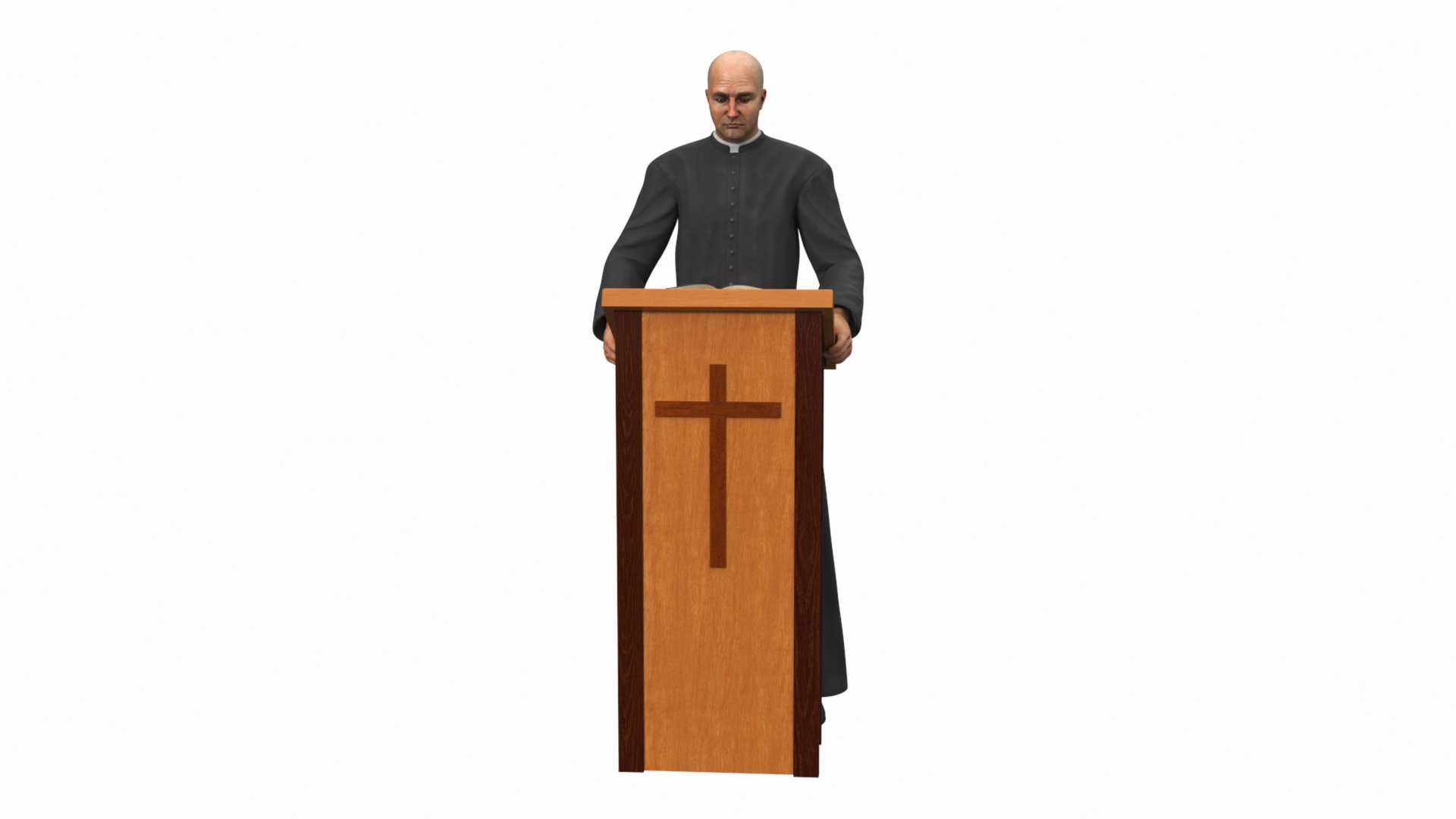 Catholic Priest Reads The Bible At The Lectern Ambo 3D Model ...