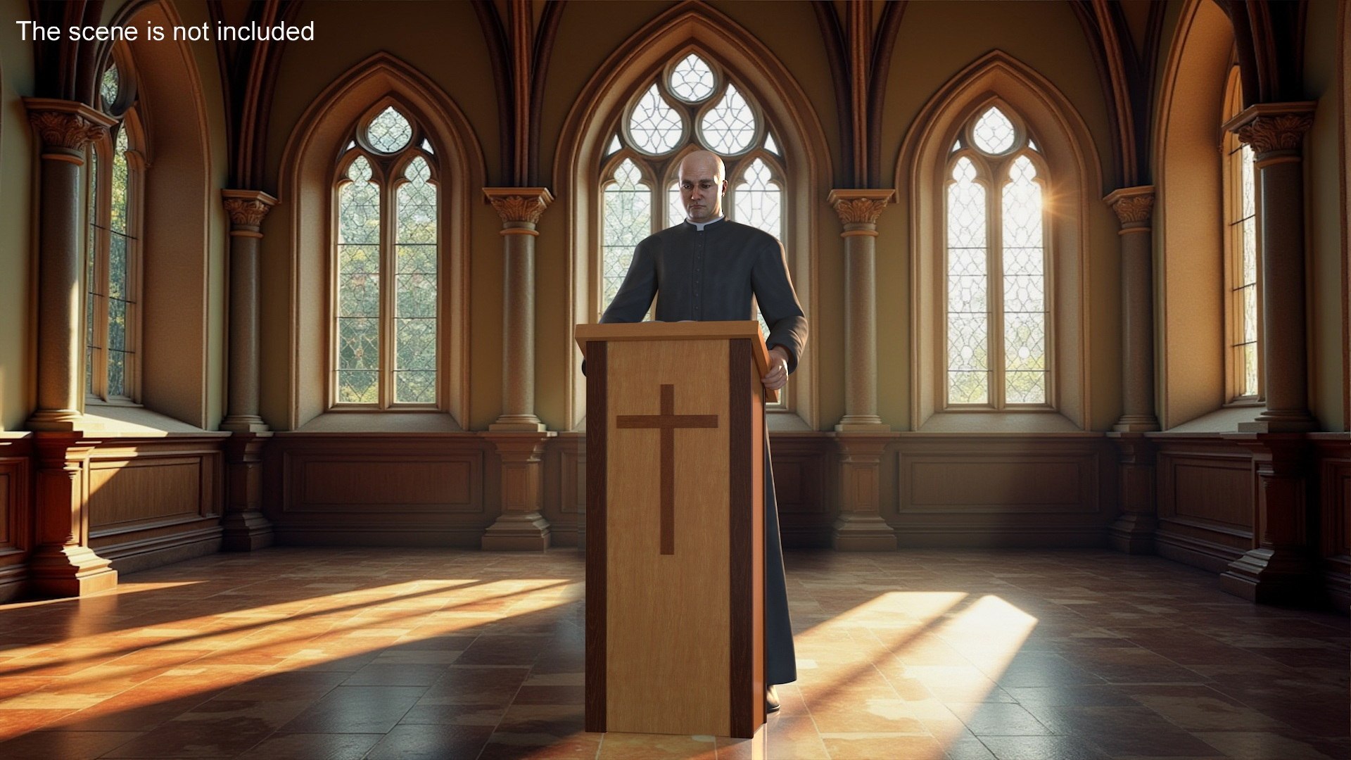 Catholic Priest Reads The Bible At The Lectern Ambo 3D Model ...