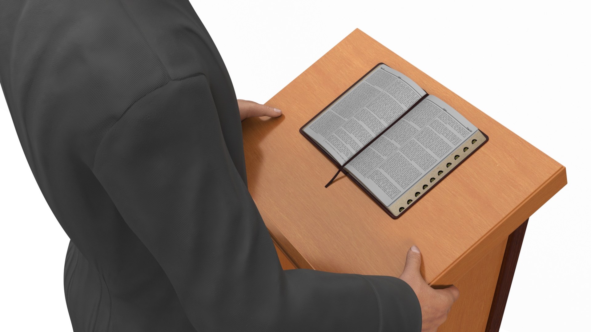 Catholic Priest Reads The Bible At The Lectern Ambo 3D Model ...