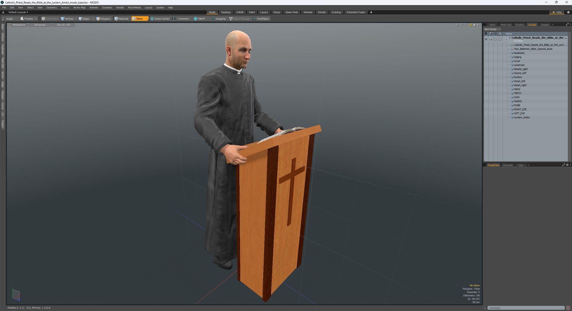 Catholic Priest Reads The Bible At The Lectern Ambo 3D Model ...