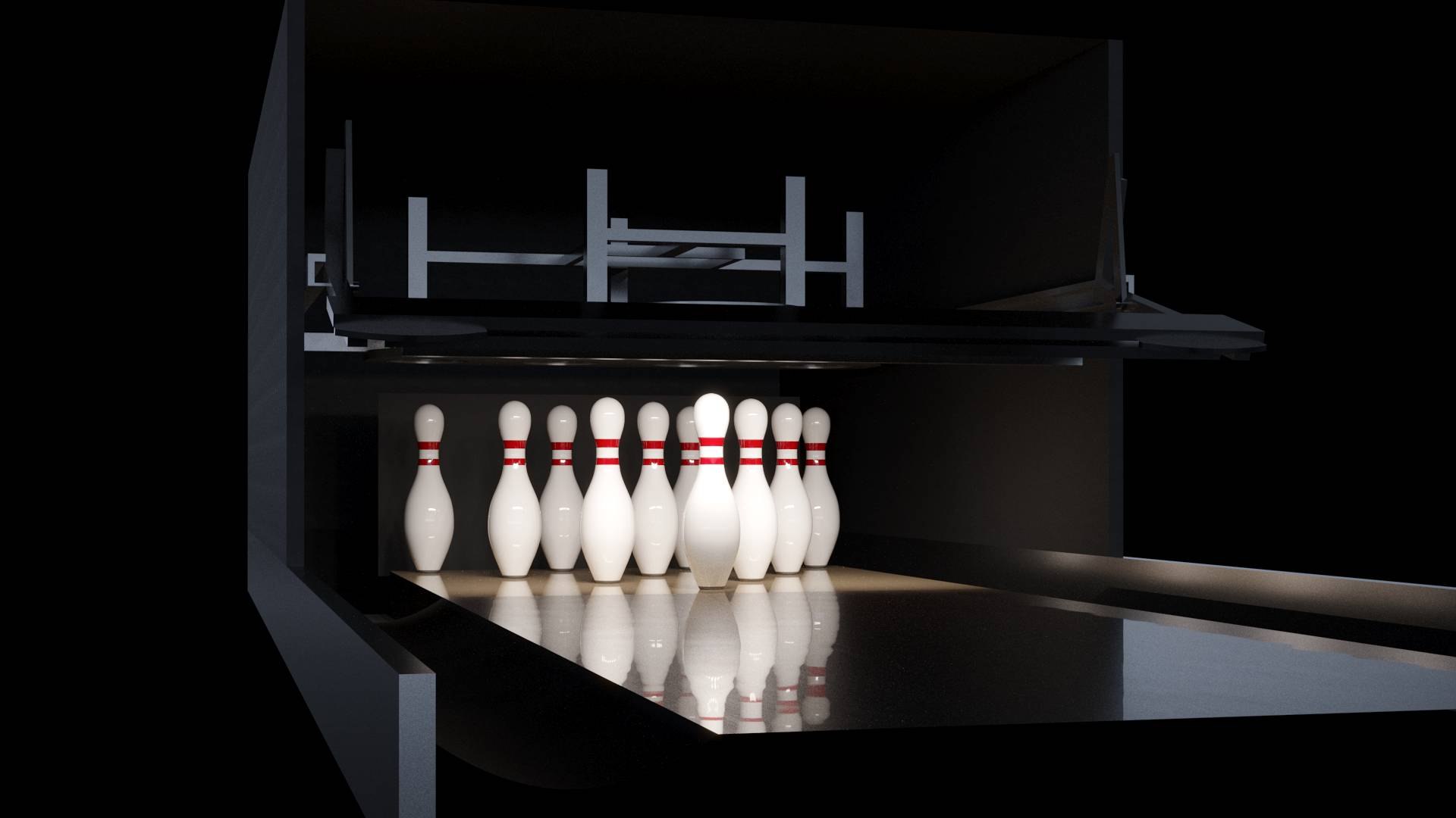 Bowling Pins In Pinsetter Model - TurboSquid 1966449