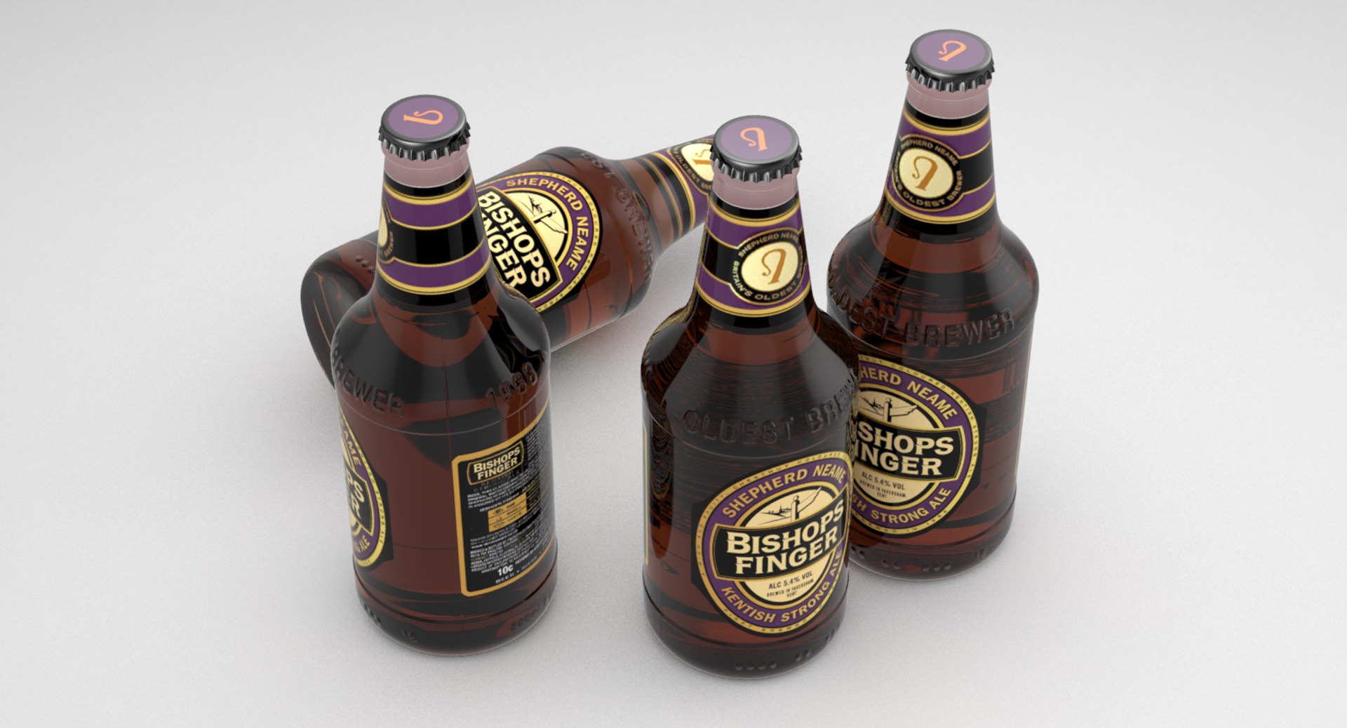 Beer Bottle Bishops 3d Model