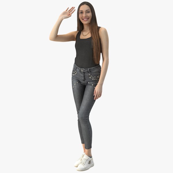 3D Elizabeth Casual Spring Interacting Pose 02 model - TurboSquid 1904903