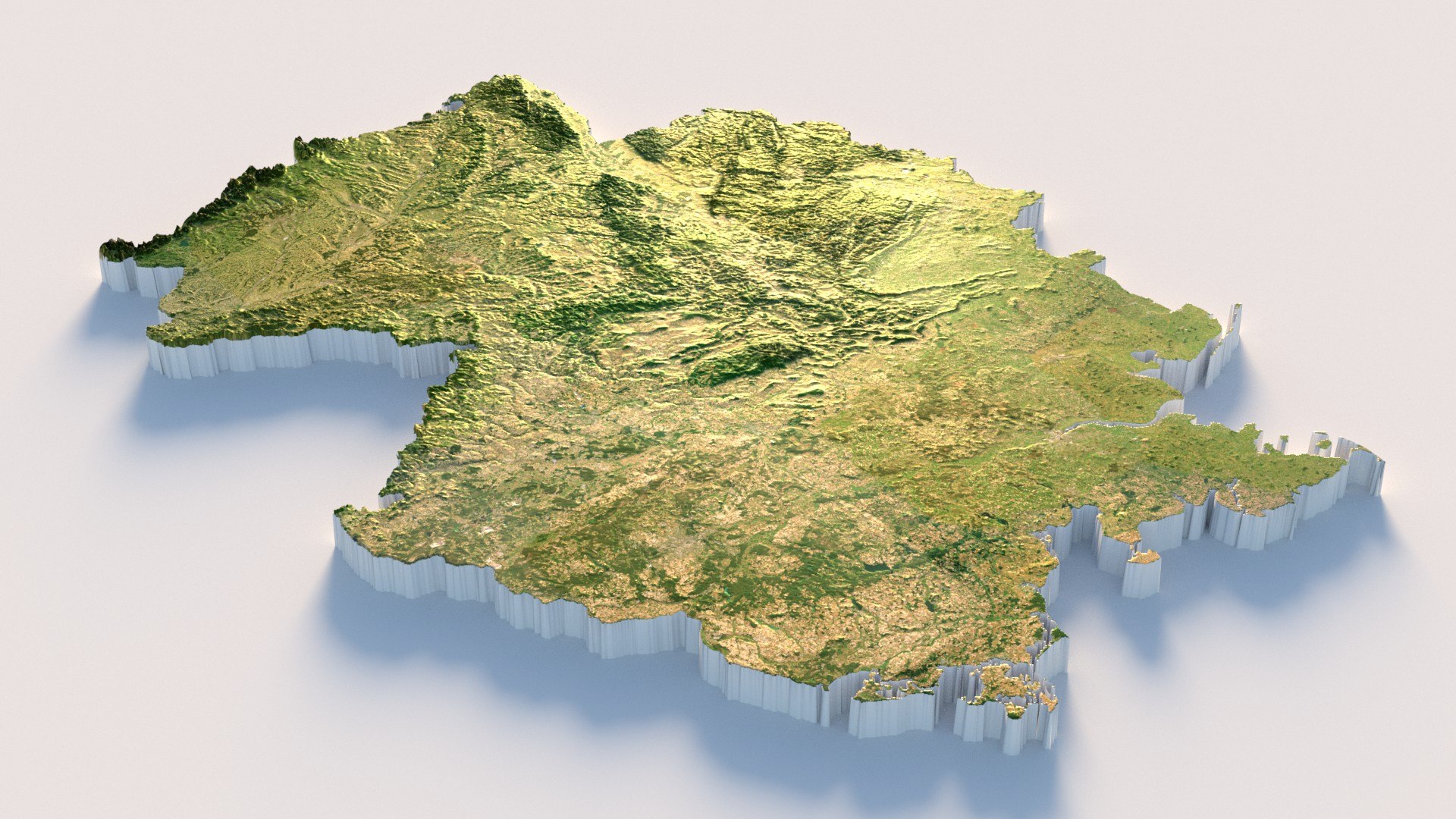 Germany Deutschland Terrain Map 3D Model - TurboSquid 2336049