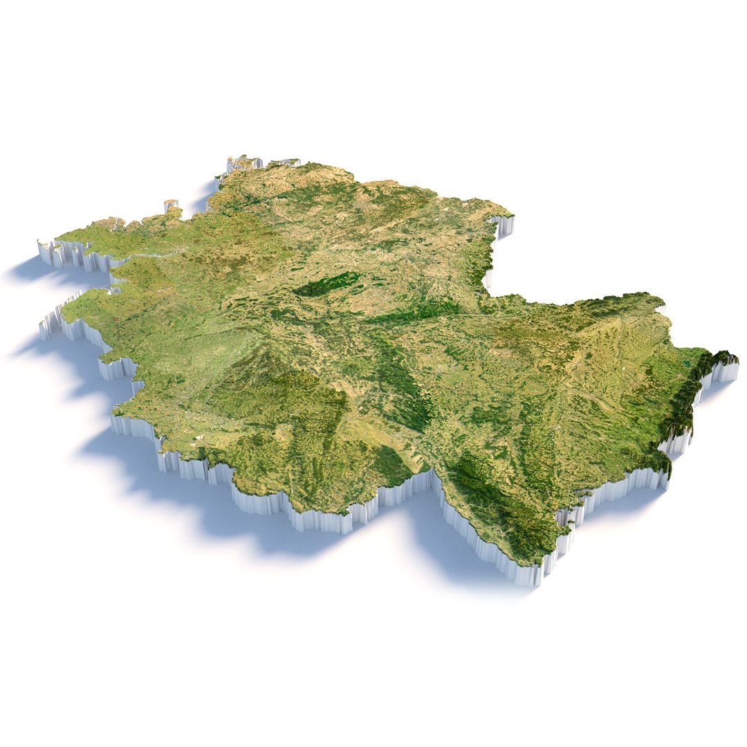 Germany Deutschland Terrain Map 3D Model - TurboSquid 2336049