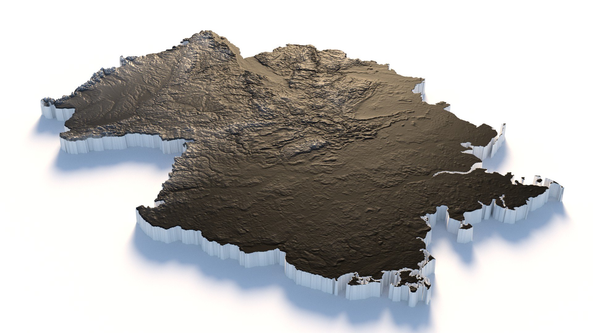 Germany Deutschland Terrain Map 3D Model - TurboSquid 2336049