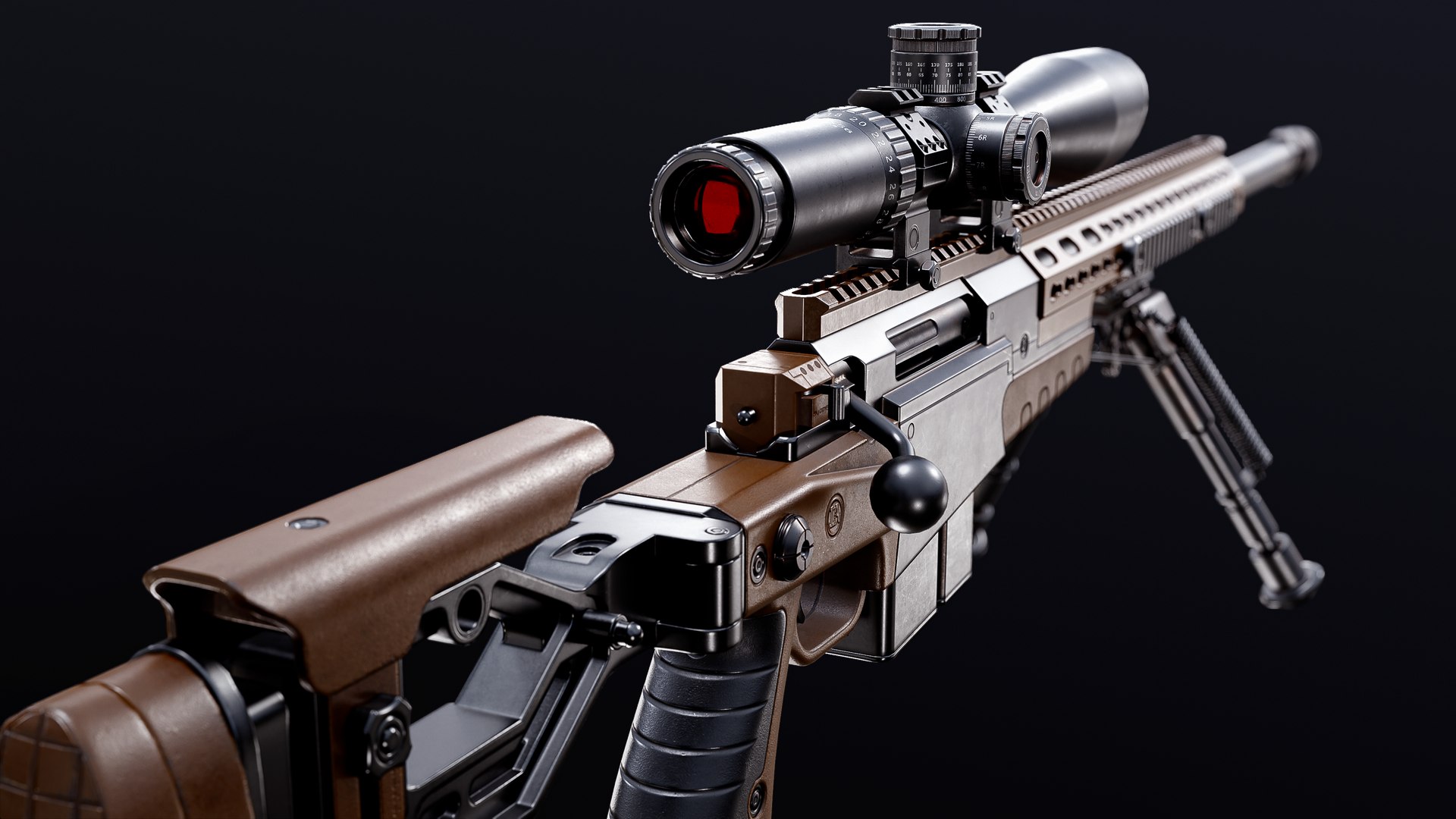 3D Sniper Rifle Accuracy International LTD AXMC 338 Lap Mag ...