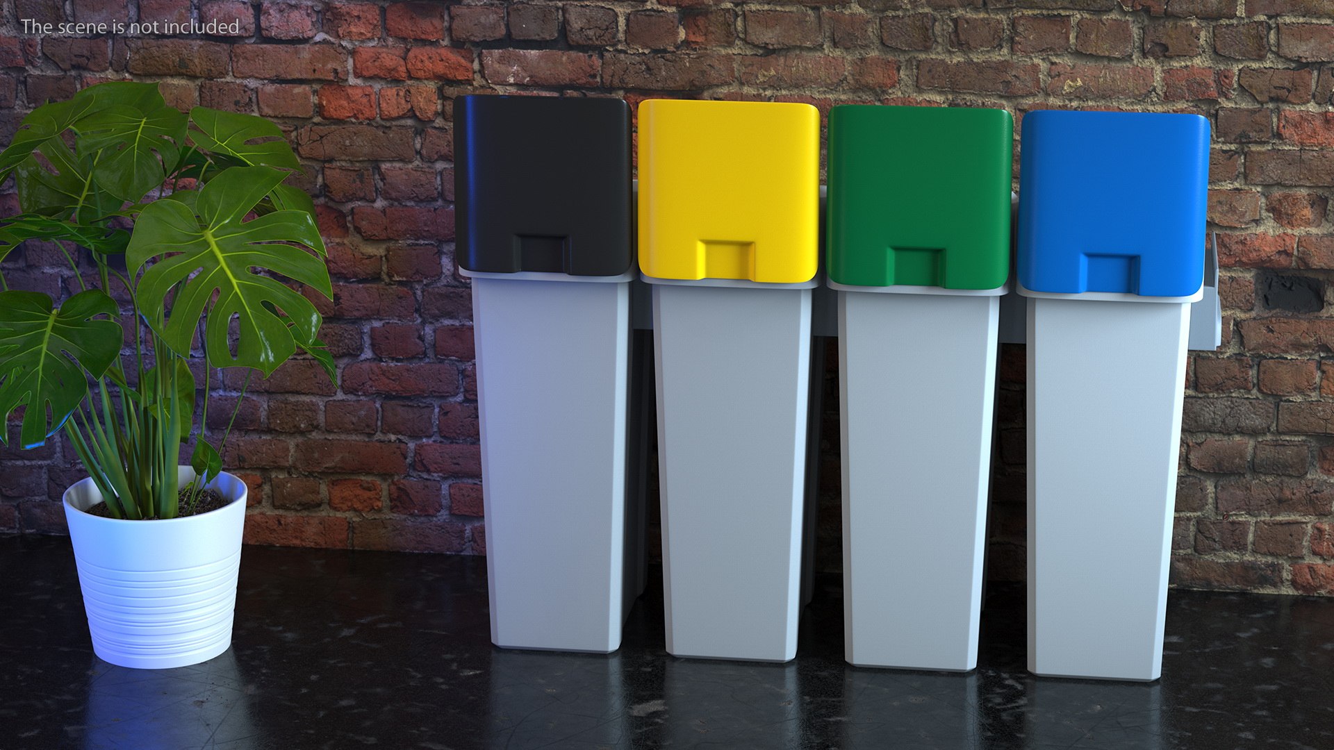 Modular Recycling Bins Set Model - TurboSquid 1815515