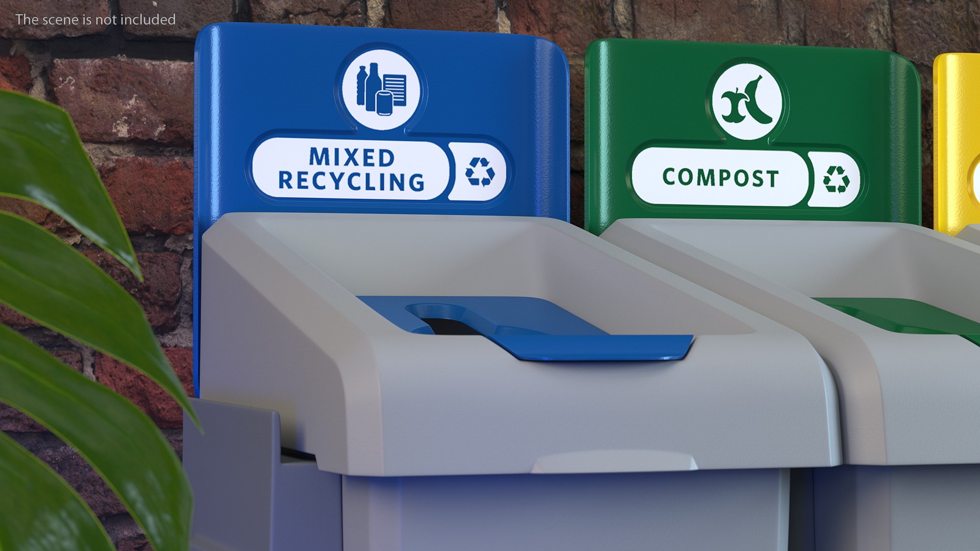Modular Recycling Bins Set Model - TurboSquid 1815515