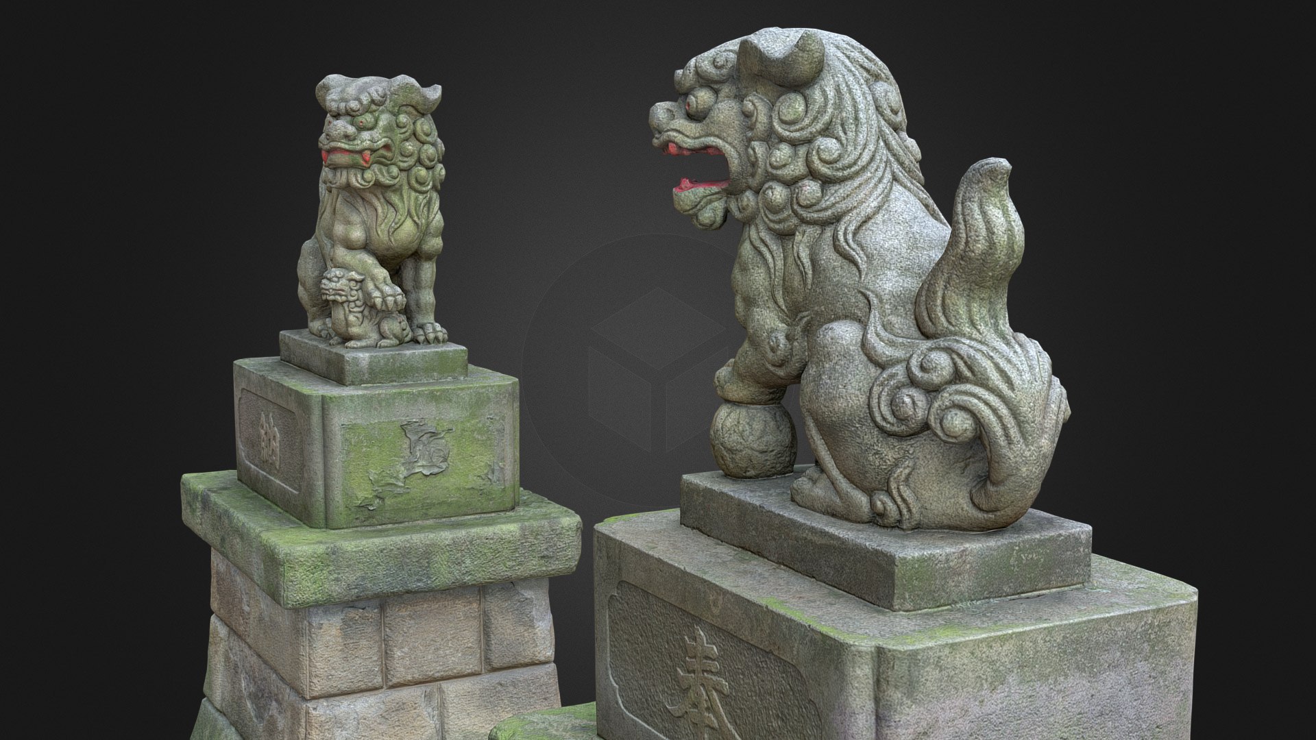 3D Model Komainu 2 Guardian Lions | 1143910 | TurboSquid