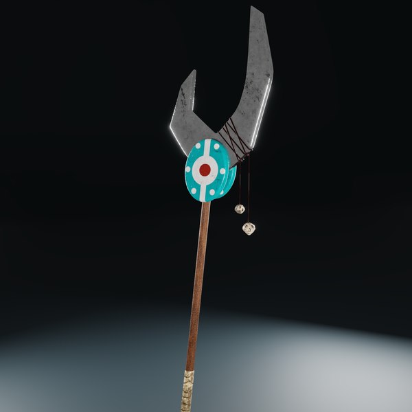 Stylized-Staff PBR Low Poly Game Ready Low-poly 3D model model ...