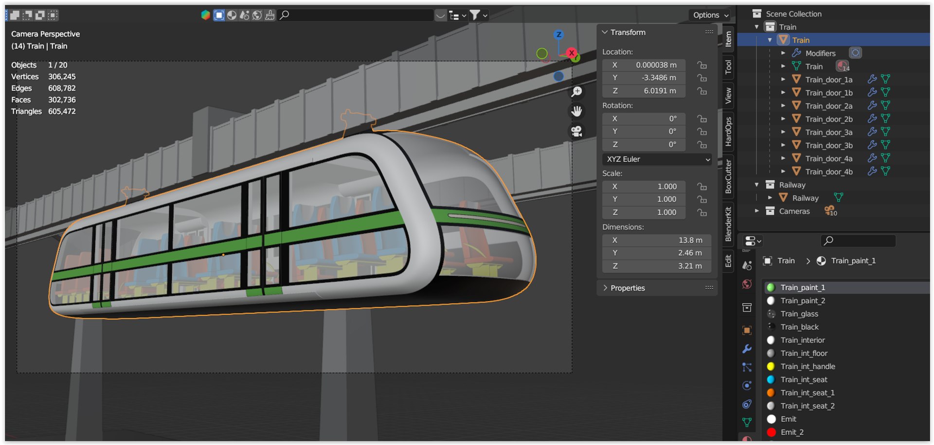 3D Sky train concept 2023 - TurboSquid 2081079