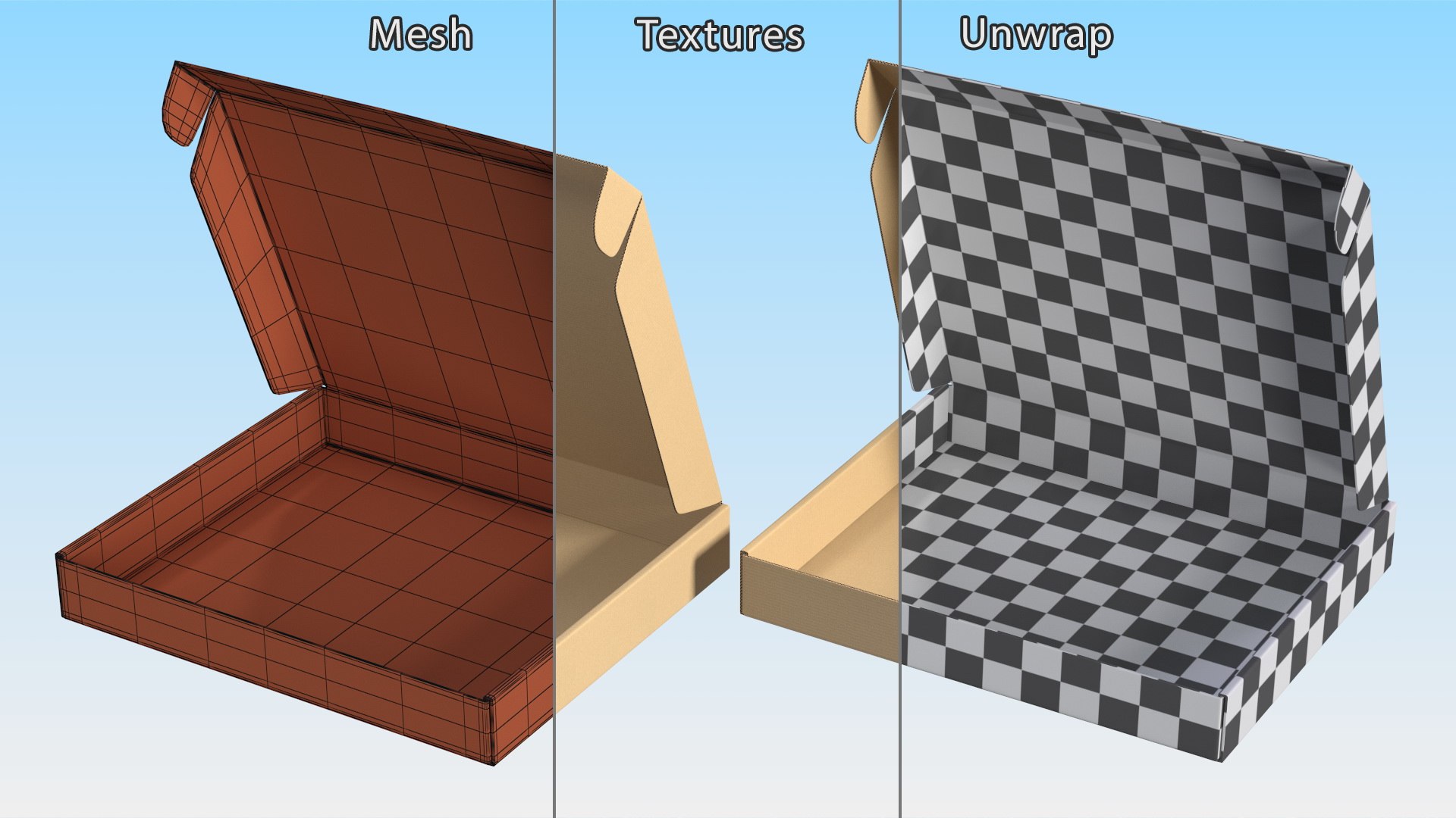 3D Opened Package Cardboard Box Model - TurboSquid 2185668