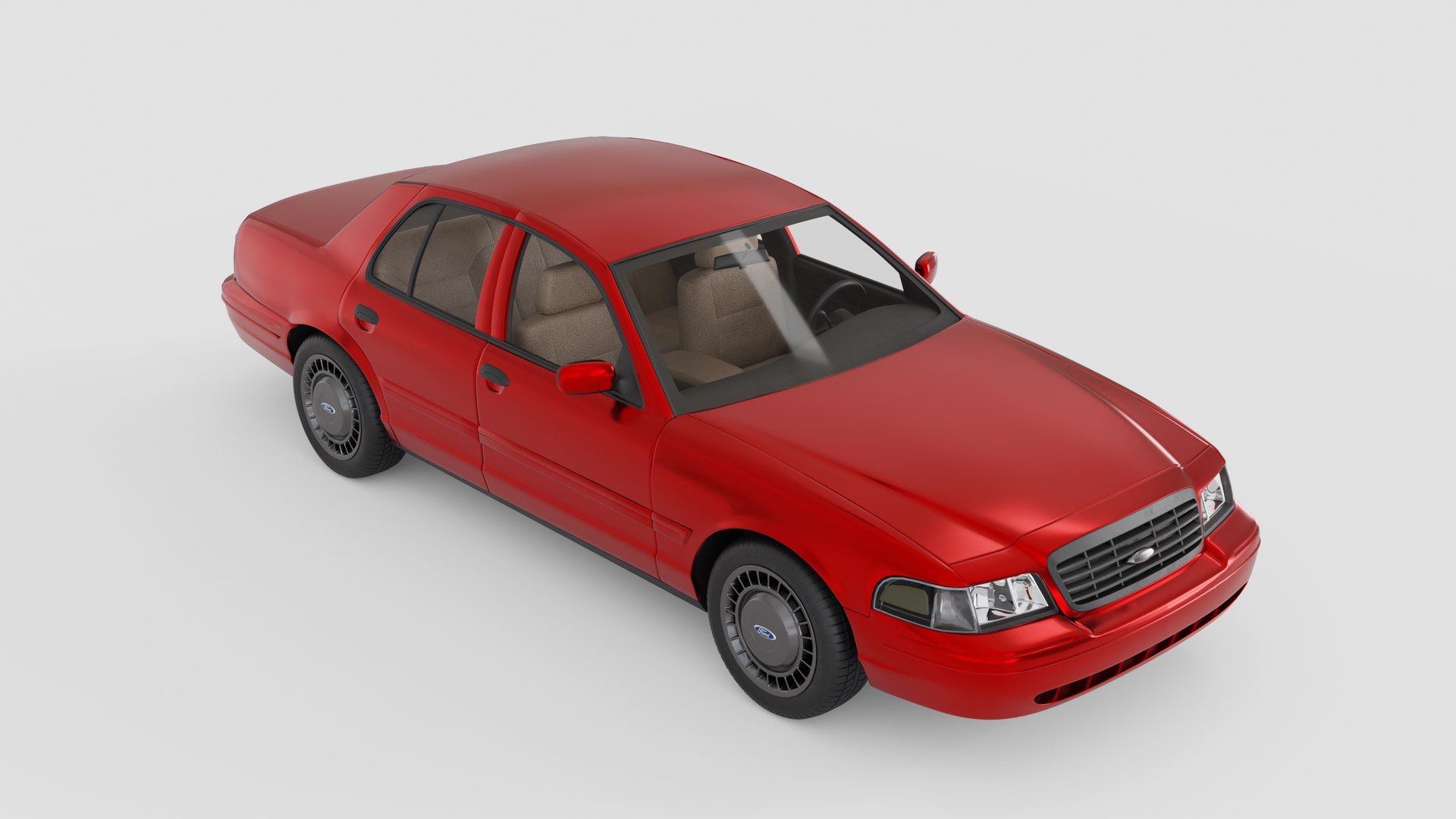 3D Car Ford Crown victoria-1998 model - TurboSquid 2165713