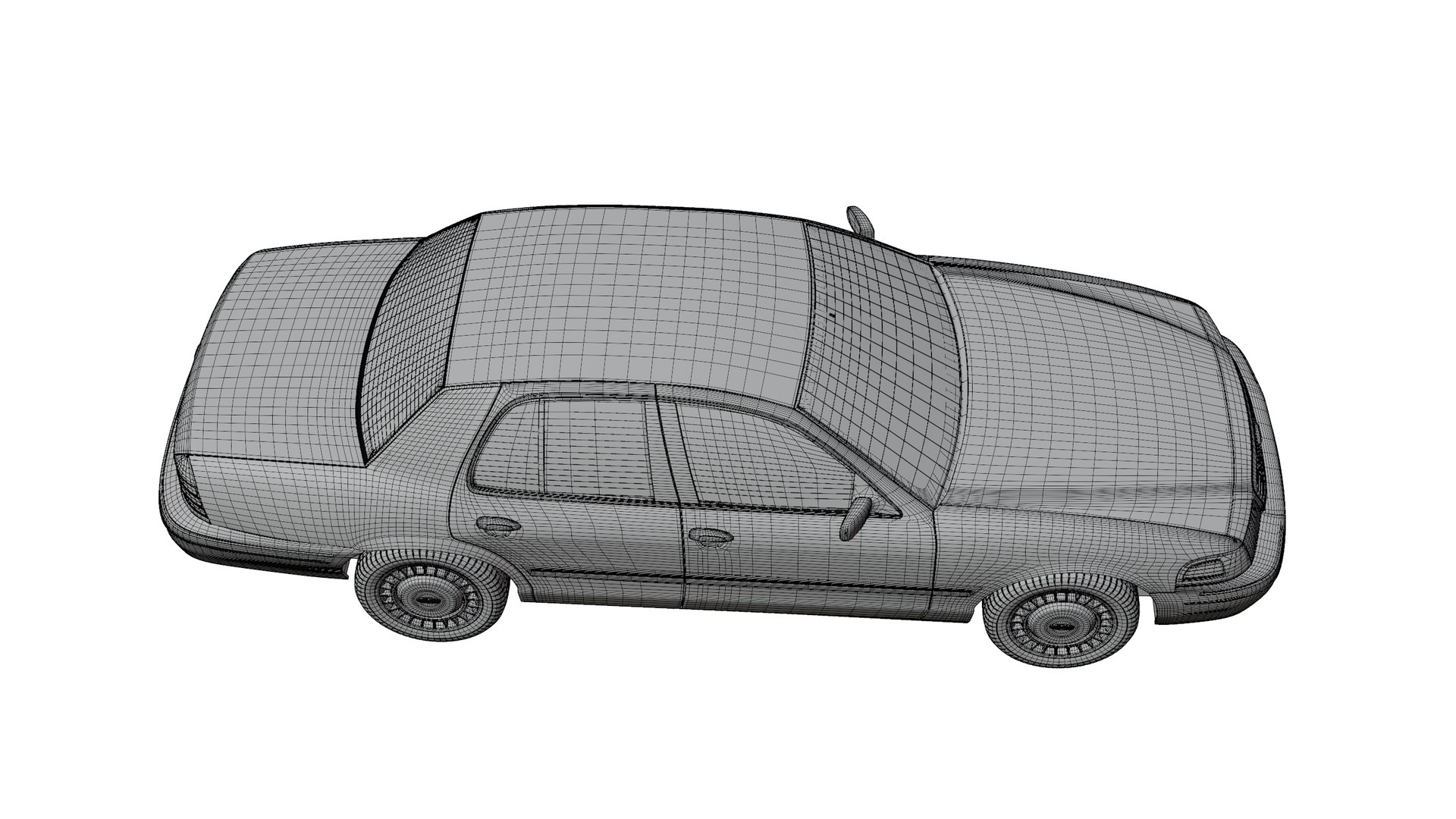 3D Car Ford Crown victoria-1998 model - TurboSquid 2165713