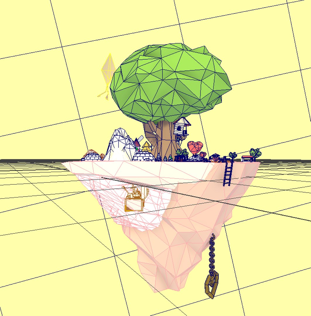 3D Floating Island Model - TurboSquid 1433541