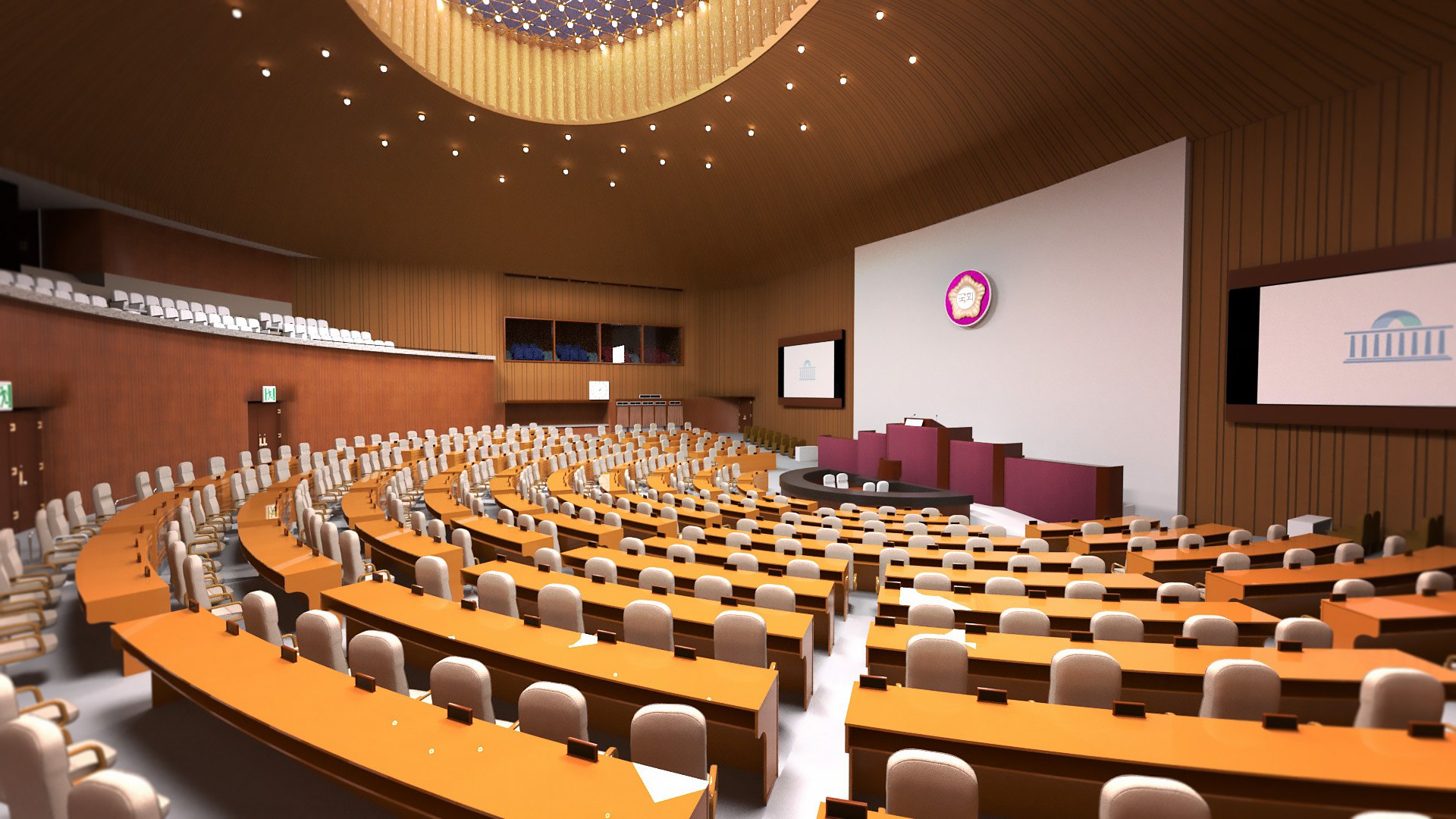 3D Korean National Assembly Main Conference Hall - TurboSquid 2273048