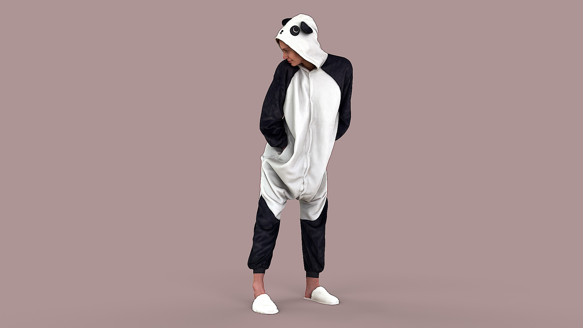 3D In a panda costume model - TurboSquid 2009085