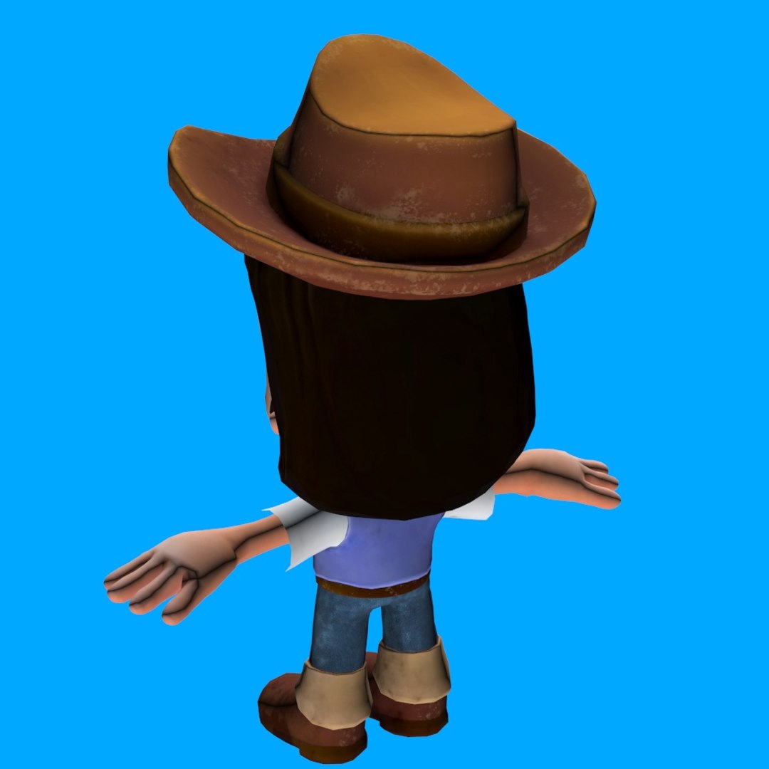 Cartoon Cowboy 3D Model - TurboSquid 1488735